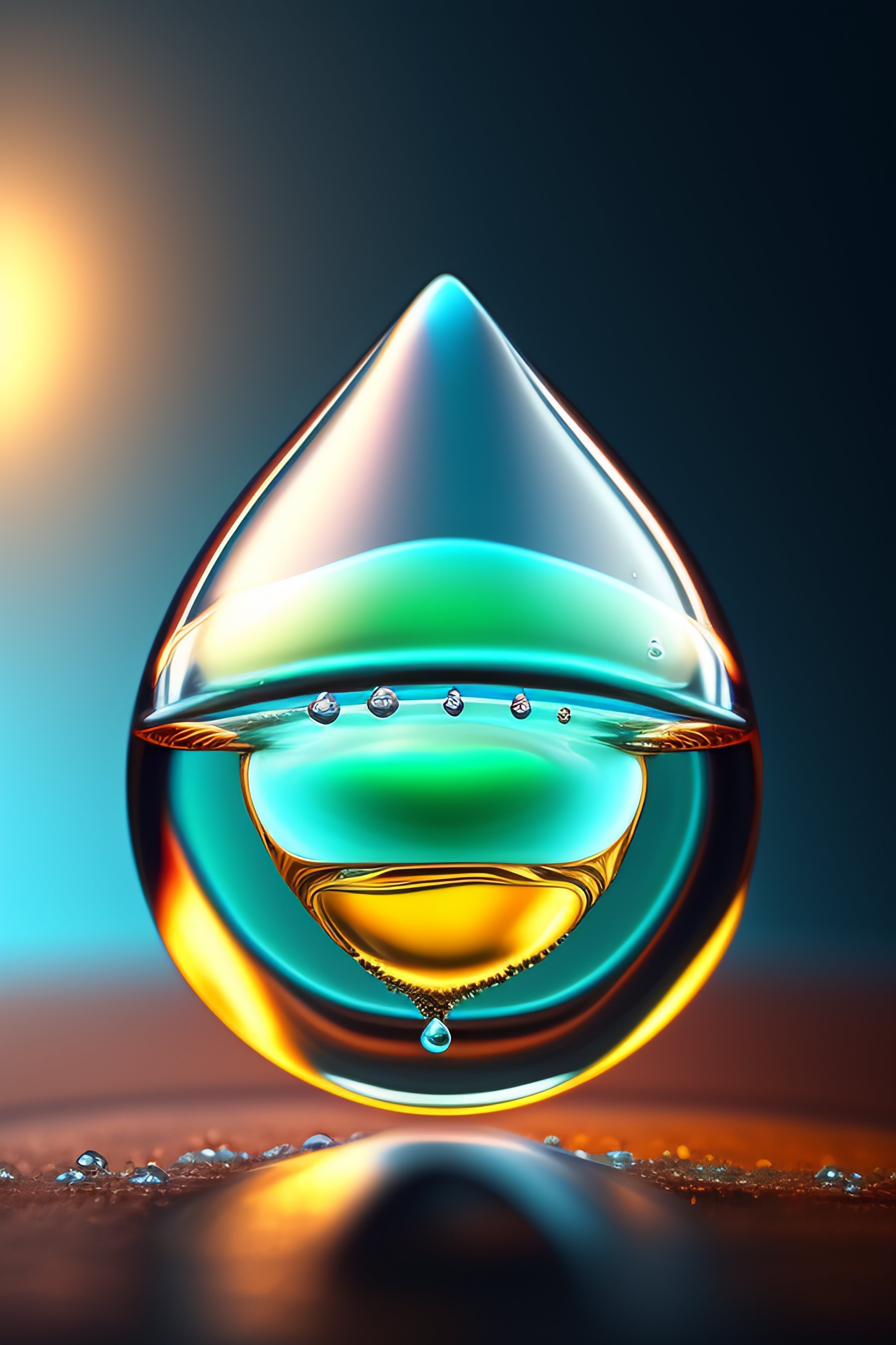 Lexica - Animated water drop whith face