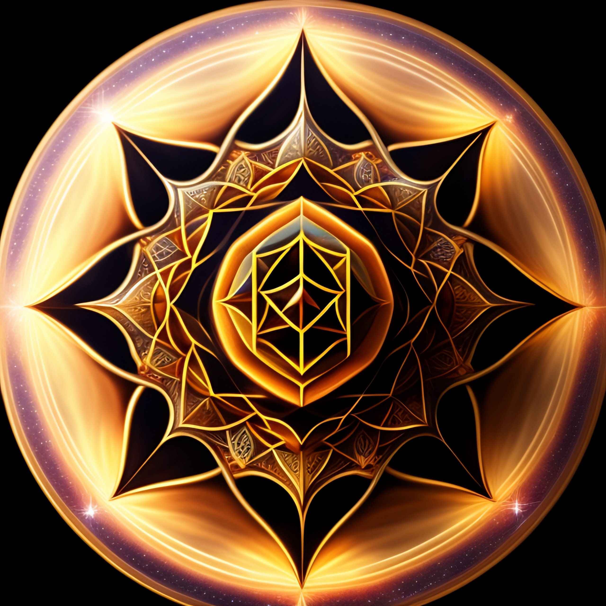 Lexica - Sacred geometry symbol with crystals jewels platonic solids