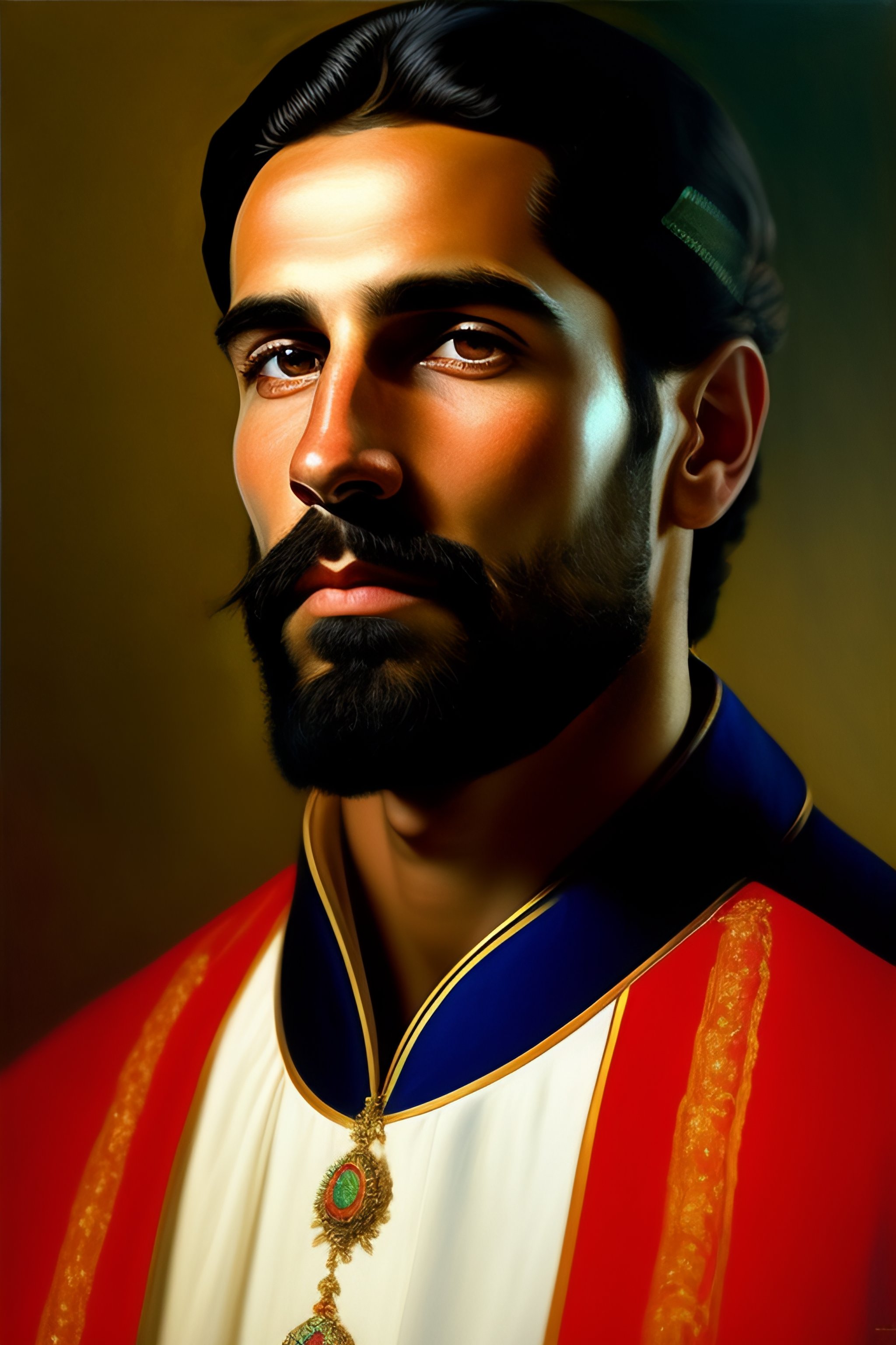Lexica - Detailed portrait of a Spanish painted in the colors of his ...