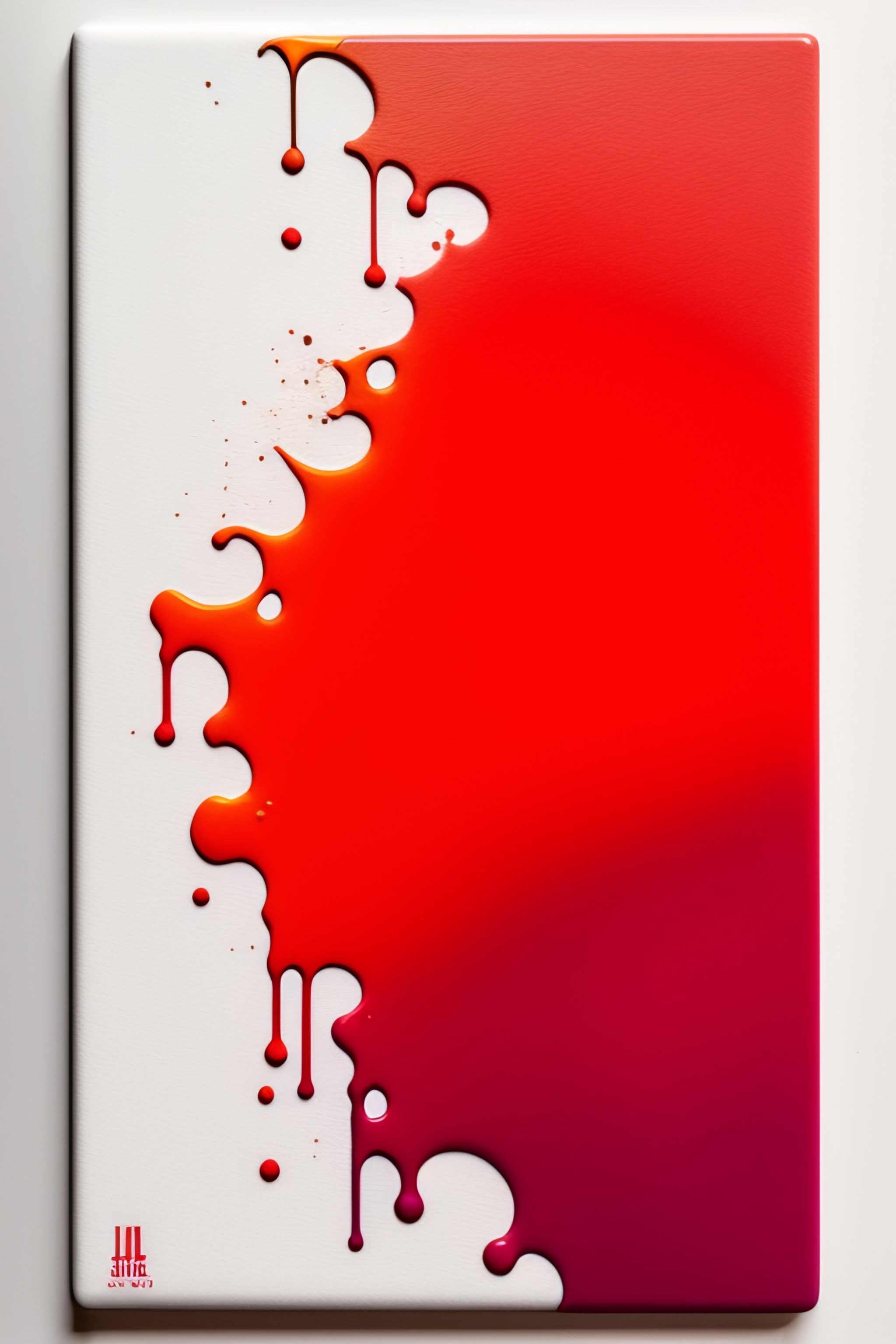 Lexica - Single splash of red paint in coloured gouache on a white ...