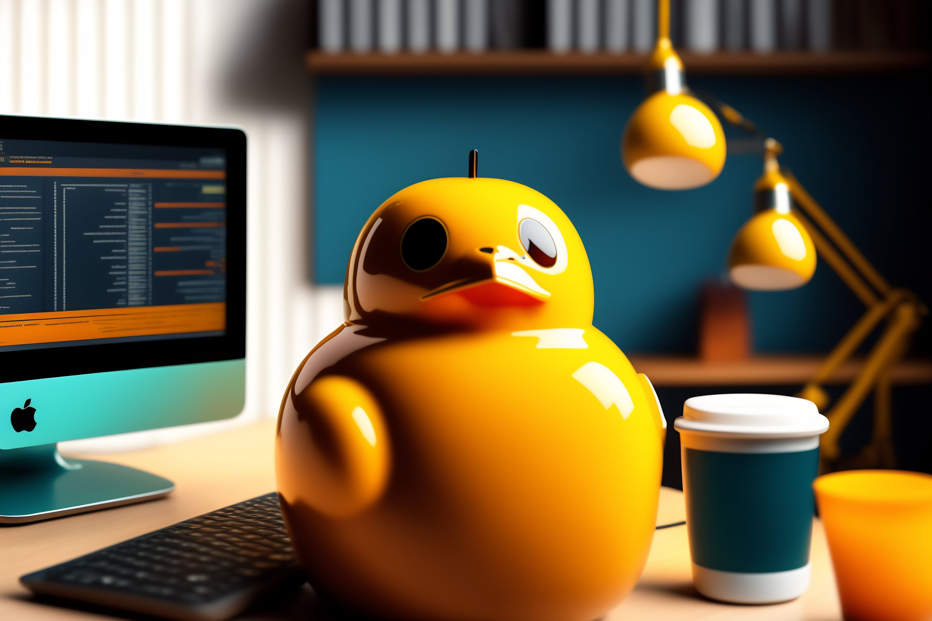 Lexica - Vintage poster of software programmer at his desk in a nice ...