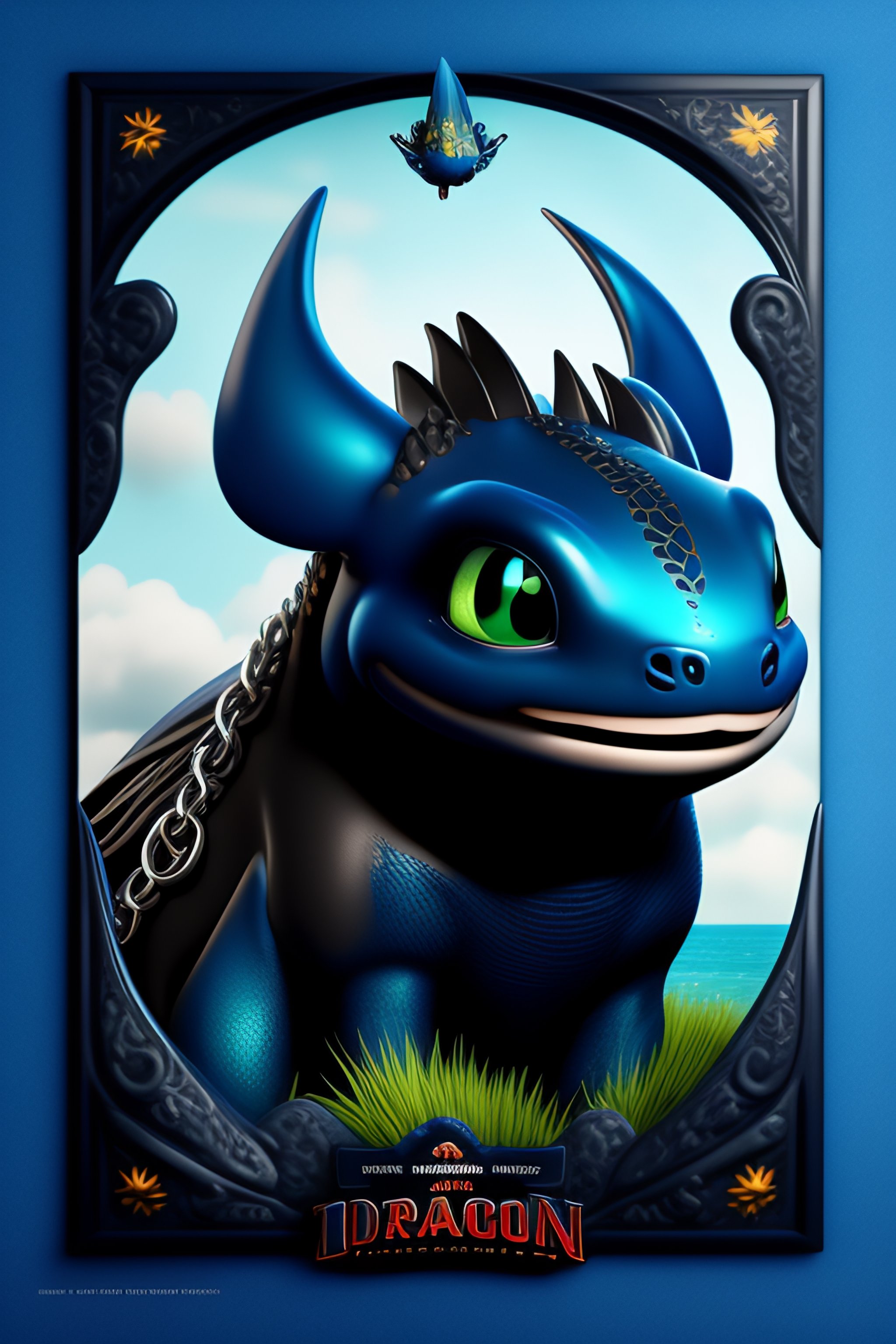 Lexica - How to train your dragon toothless blue