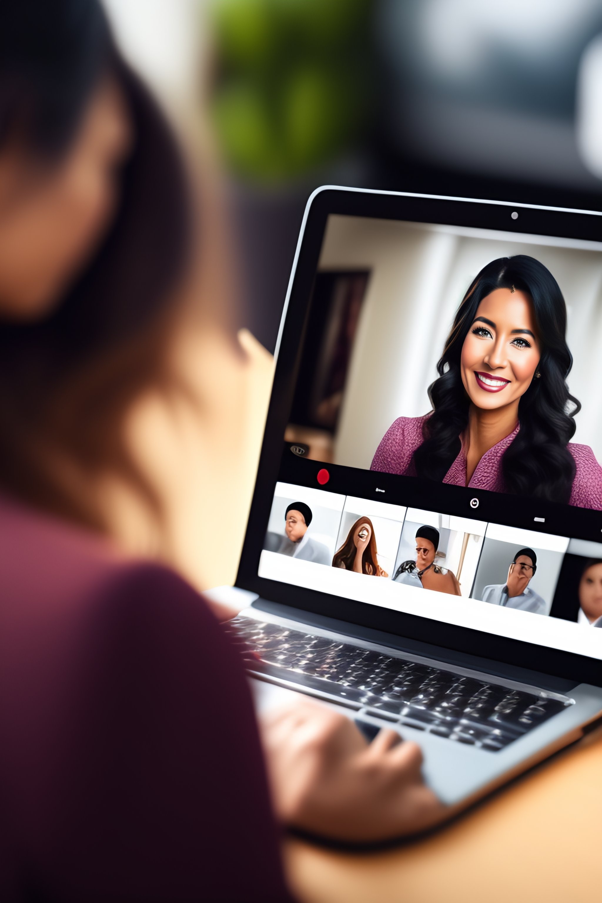 Lexica - A woman on a zoom video