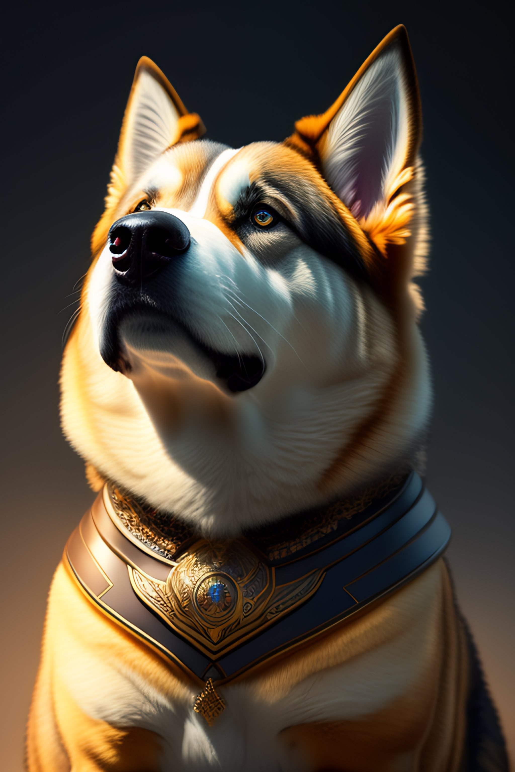 Lexica - Portrait of a cybernetic siberian huskry a spiritual full body ...