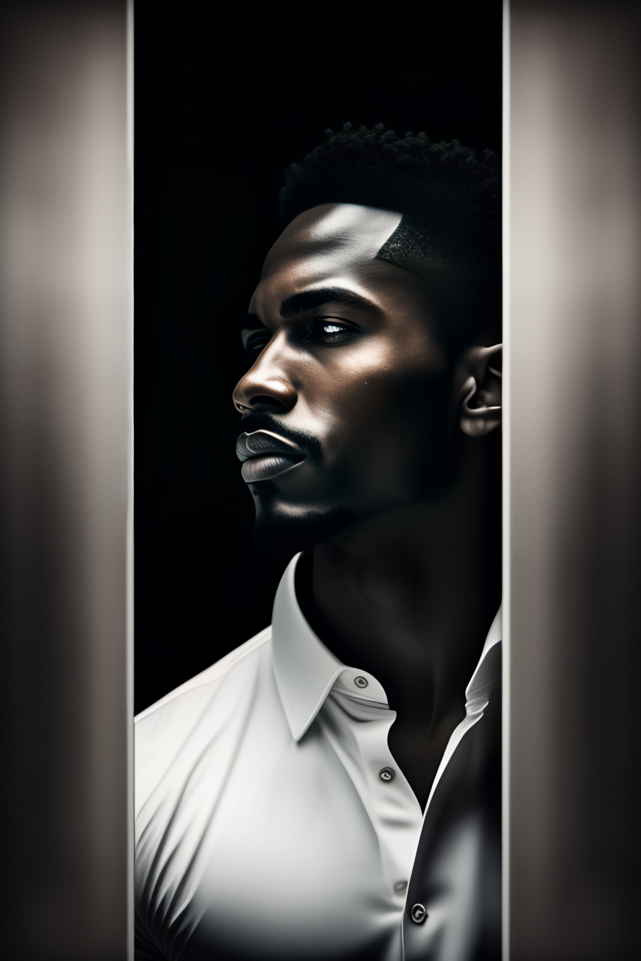 Lexica - A confident man standing confidently, dark background, dark ...