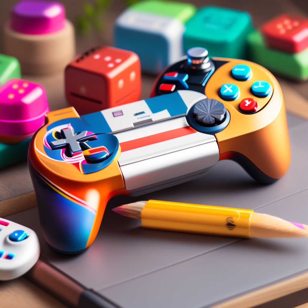 Lexica - Combination of a paintbrush, a gaming controller, and some ...