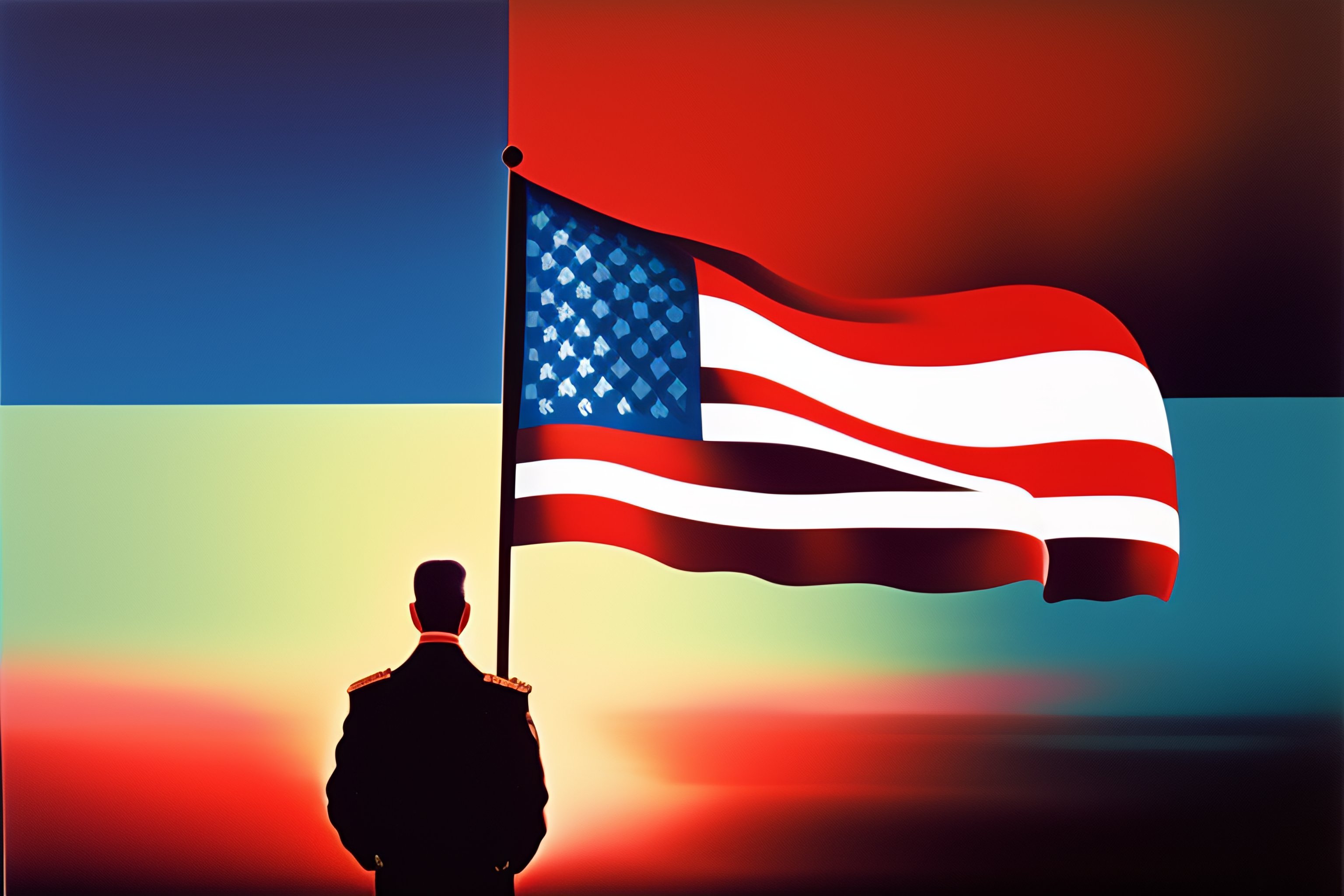 Lexica - Aword winning poster design from the 80's , a man standing and ...