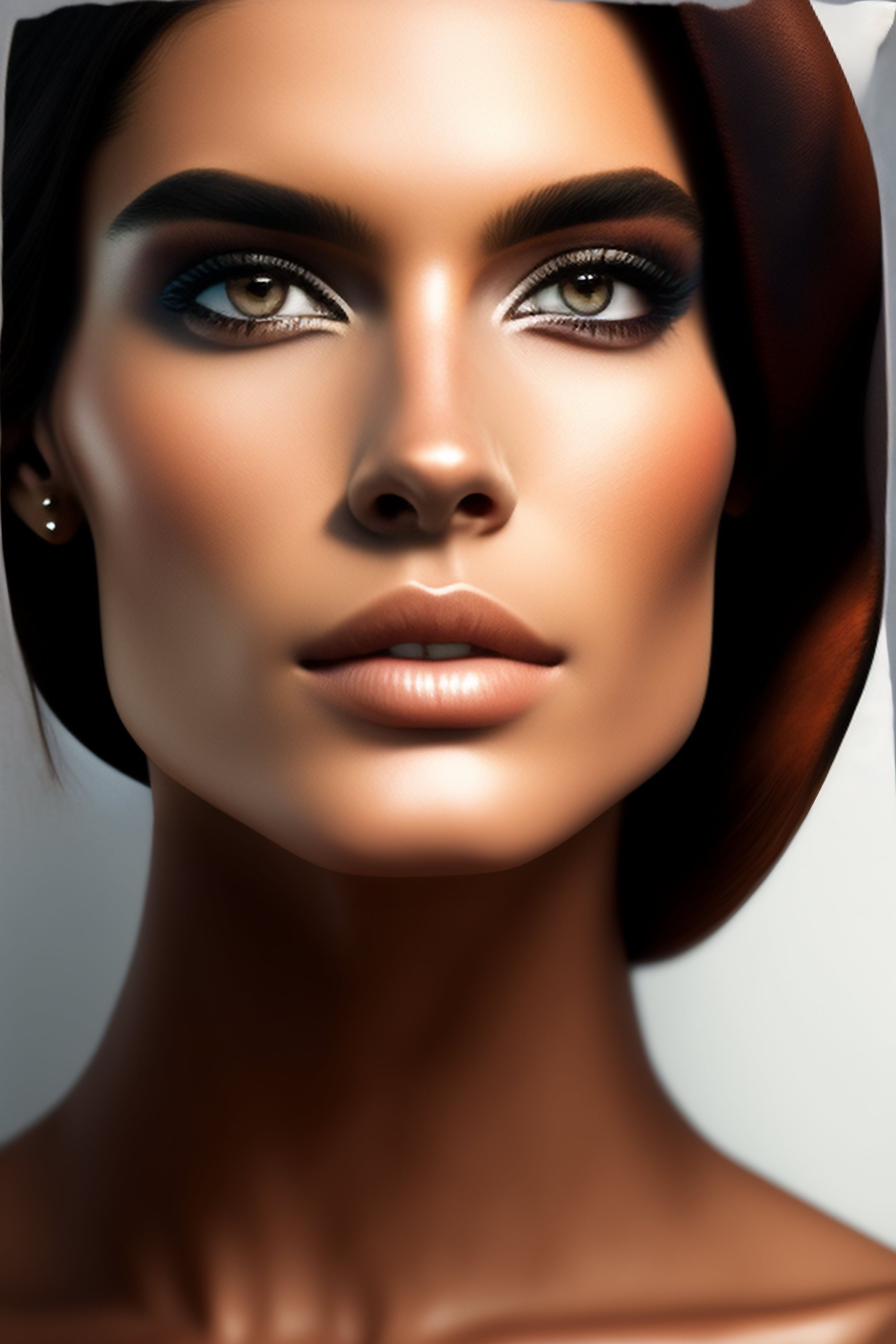 Lexica - Realistic closeup Photo of Beautiful model's face with heavy ...