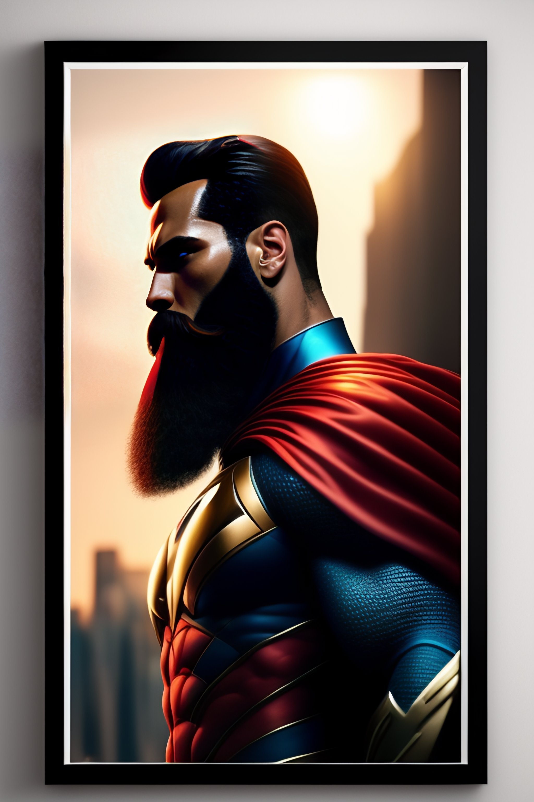 Beard Man Superhero