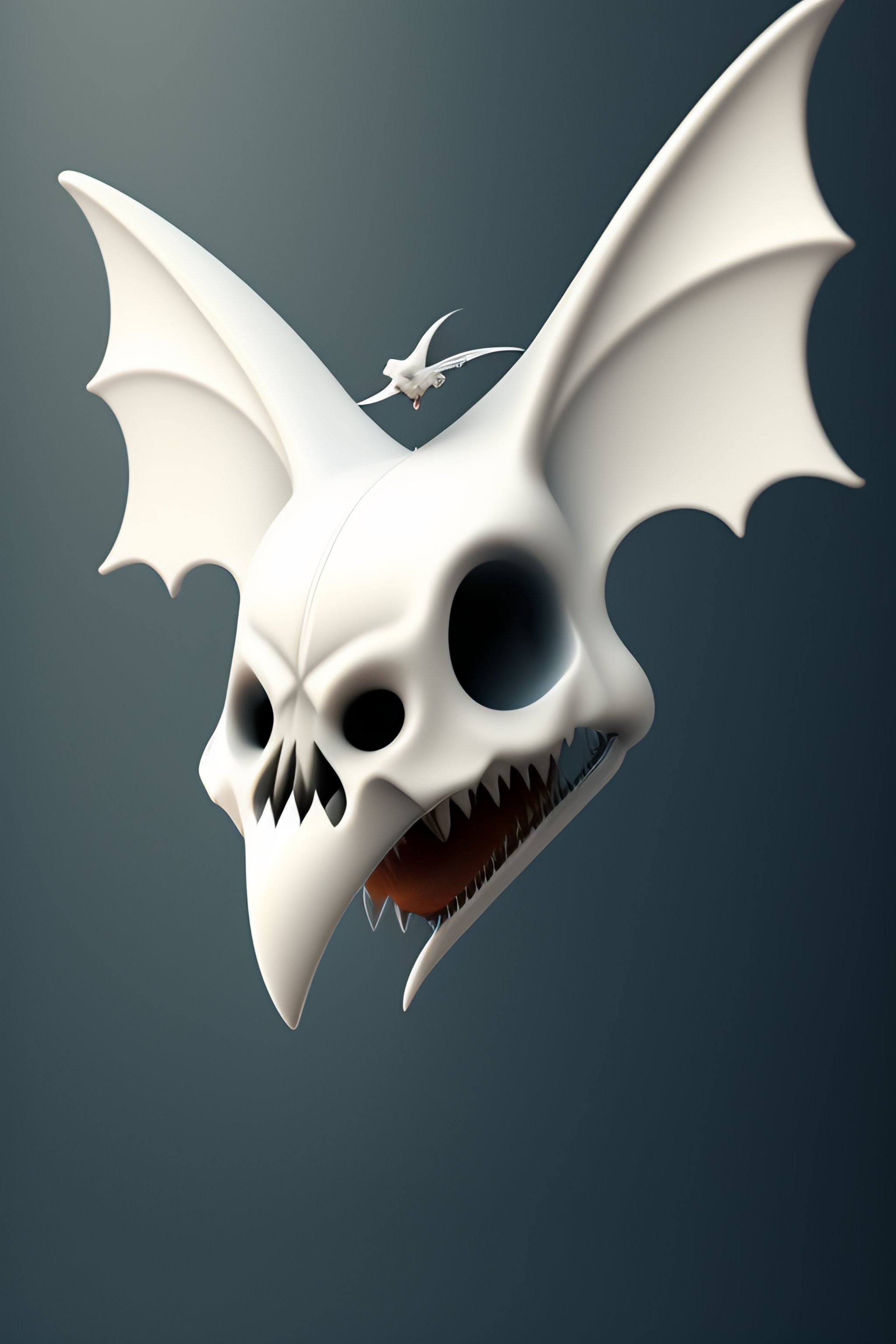 Lexica - Annoying white bat with a big head, weird body parts and looks ...