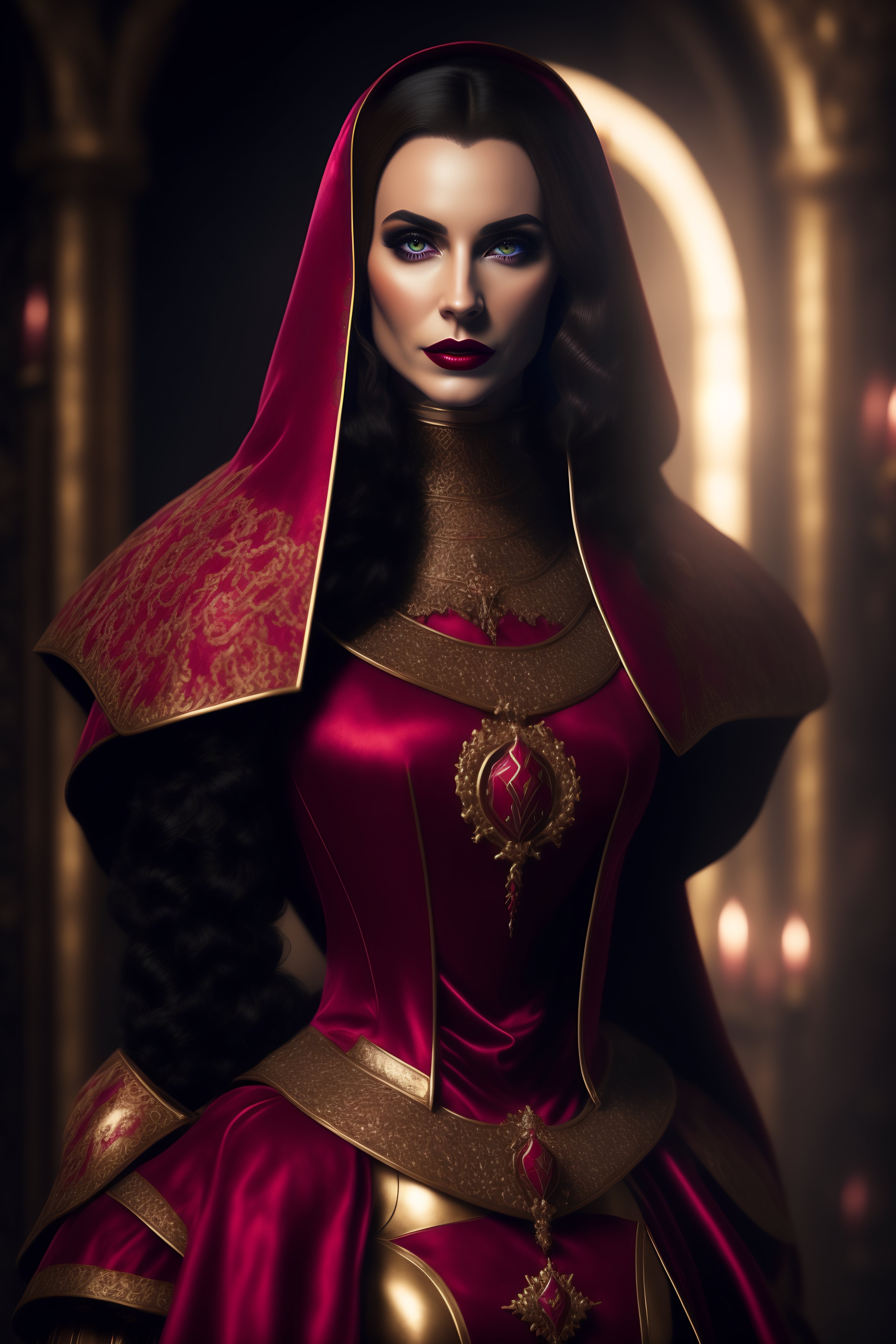 Lexica - Dark Armored ,full body ,Elizabeth Bathory, vampire, 4k, realistic