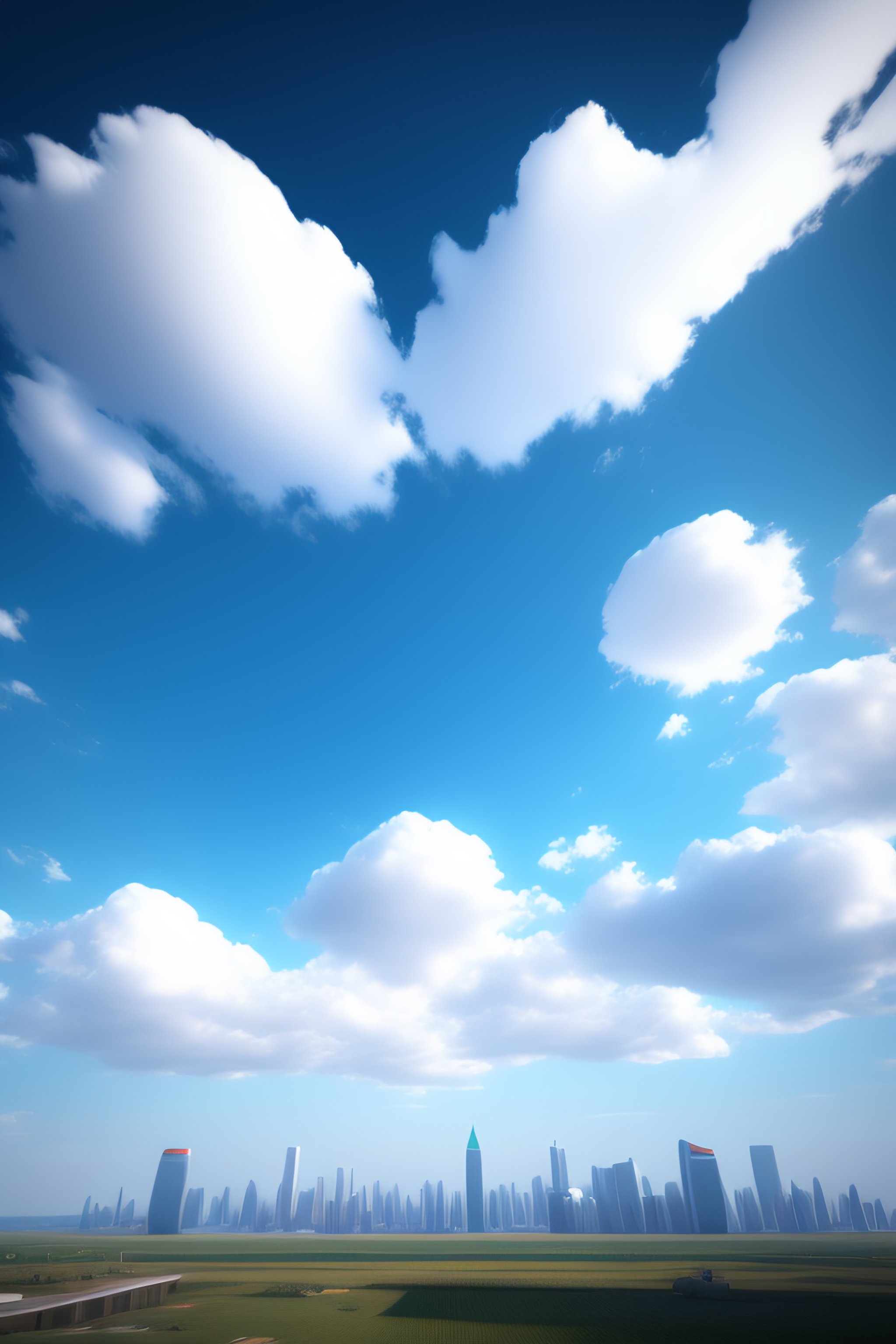 Lexica - Large banner blue skies and clouds, soft, Unreal Ungine, 8K ...