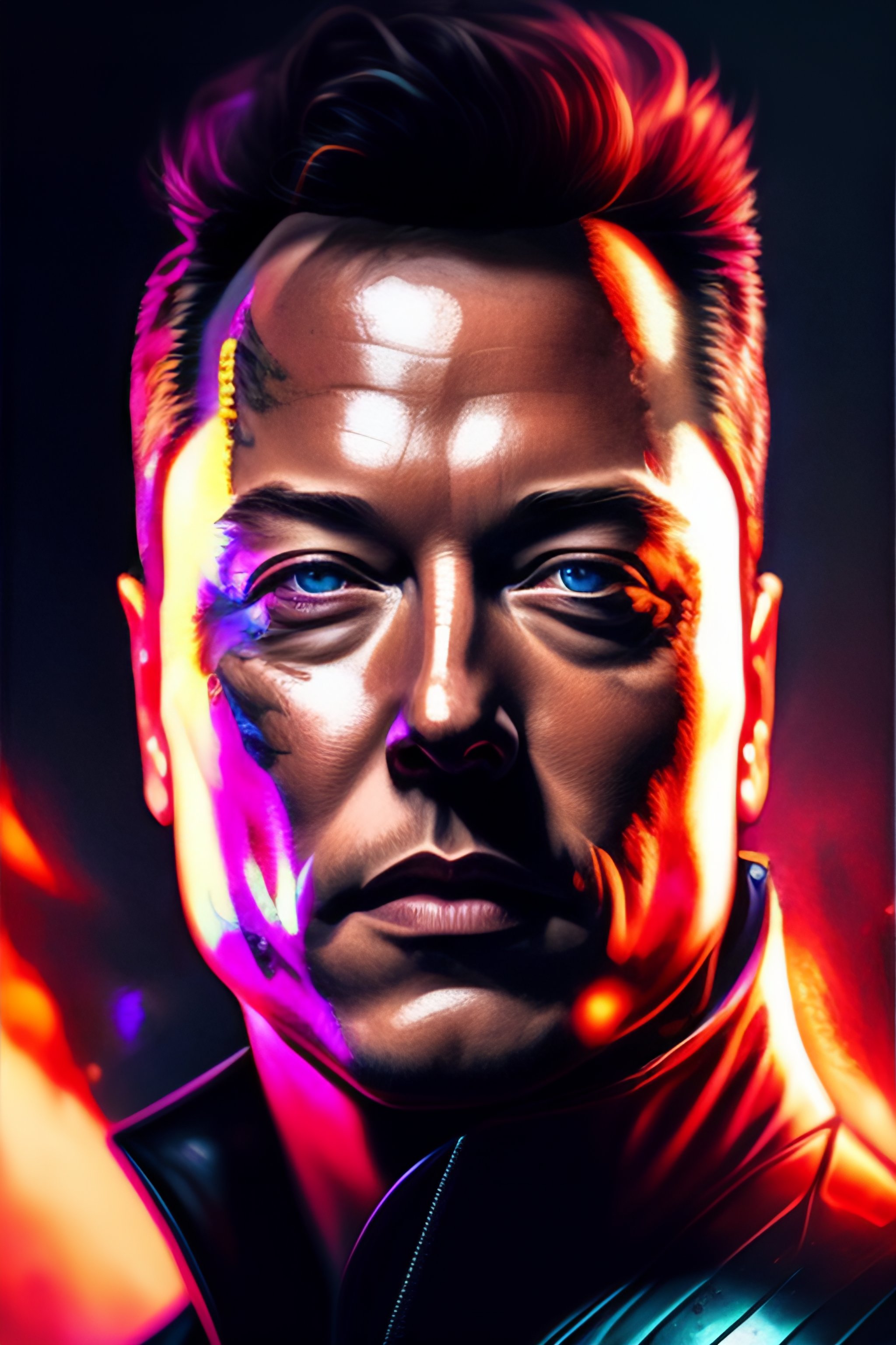 Lexica - Elon musk as the terminator character, digital illustration ...