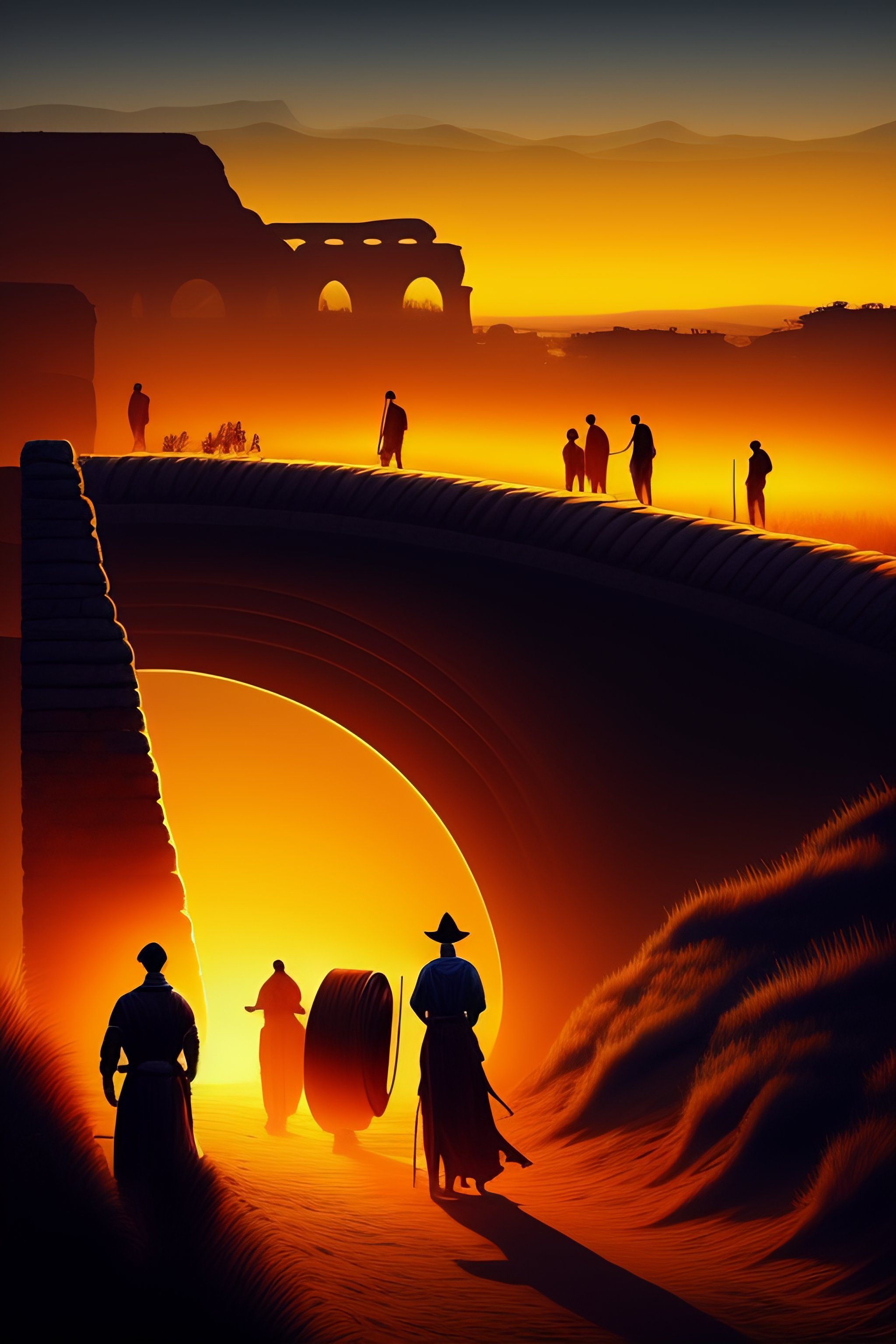 Lexica - Ancient rome, people working on fields, bold shapes, hard ...