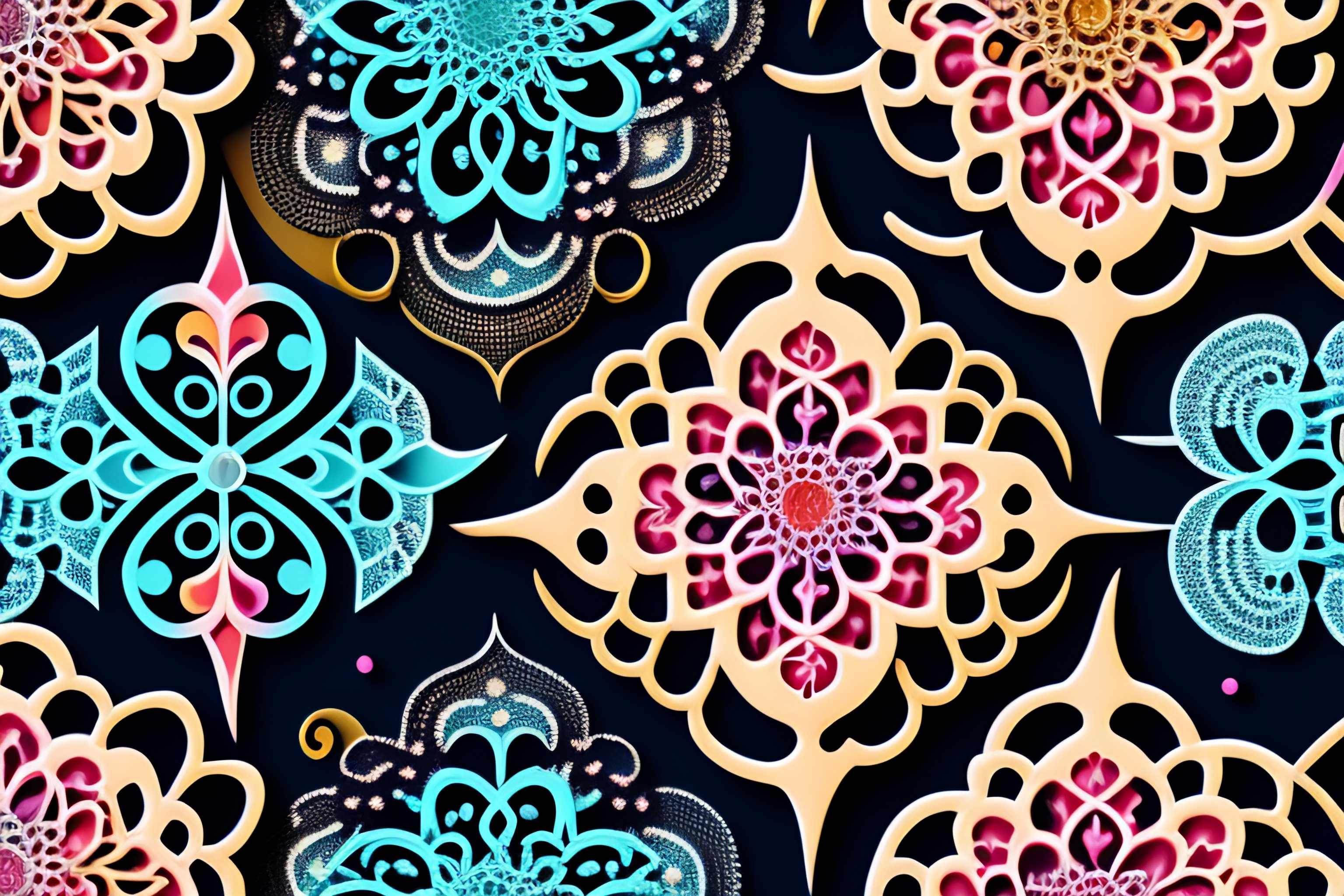 Lexica - Lace pattern colorful