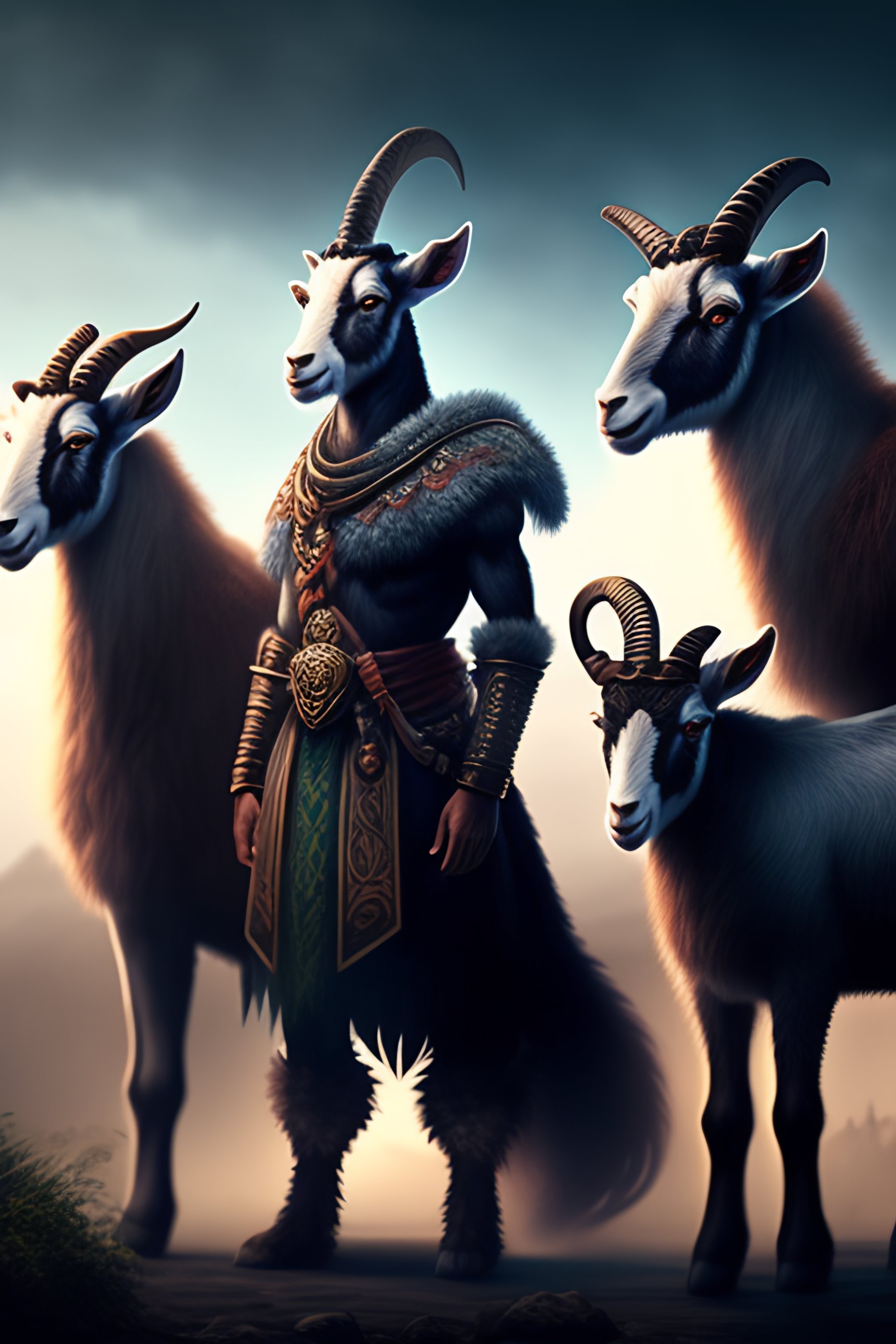 Lexica - A group of goat-headed monster warriors