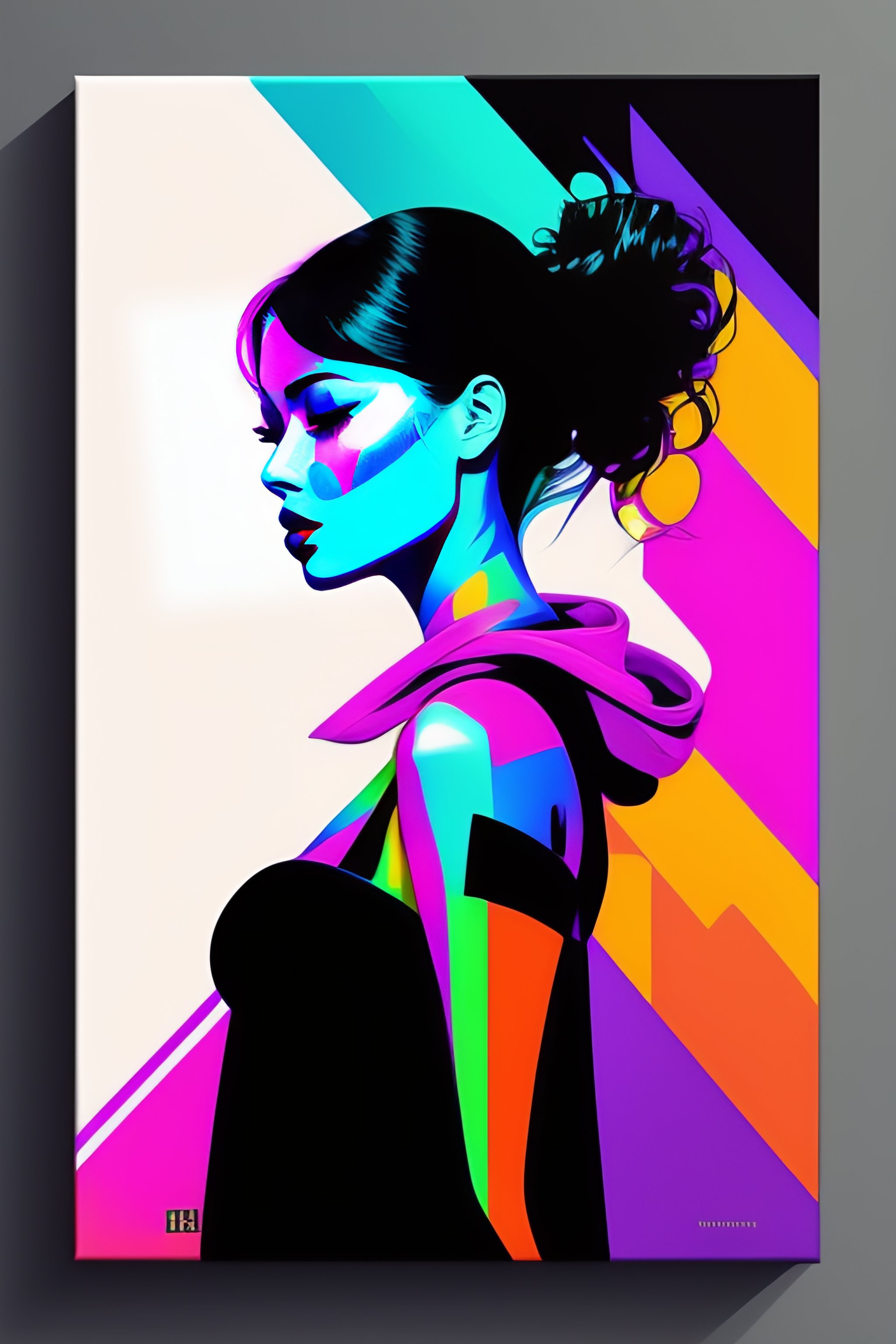 Lexica - Vector style the abstract painting of an image of a lady ...
