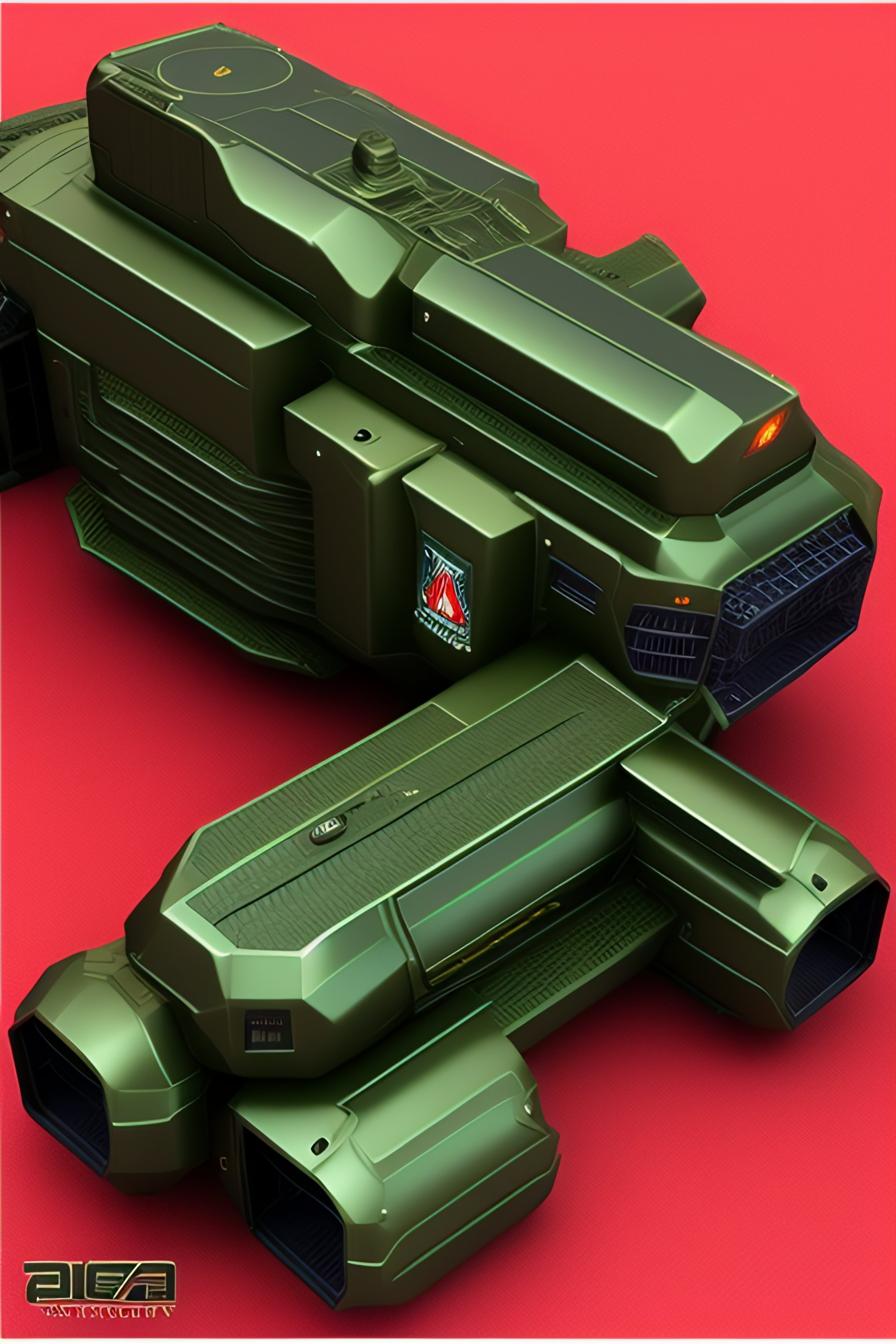 Lexica - 50 meter high mobile armor neo zeon blueprint highly detailed