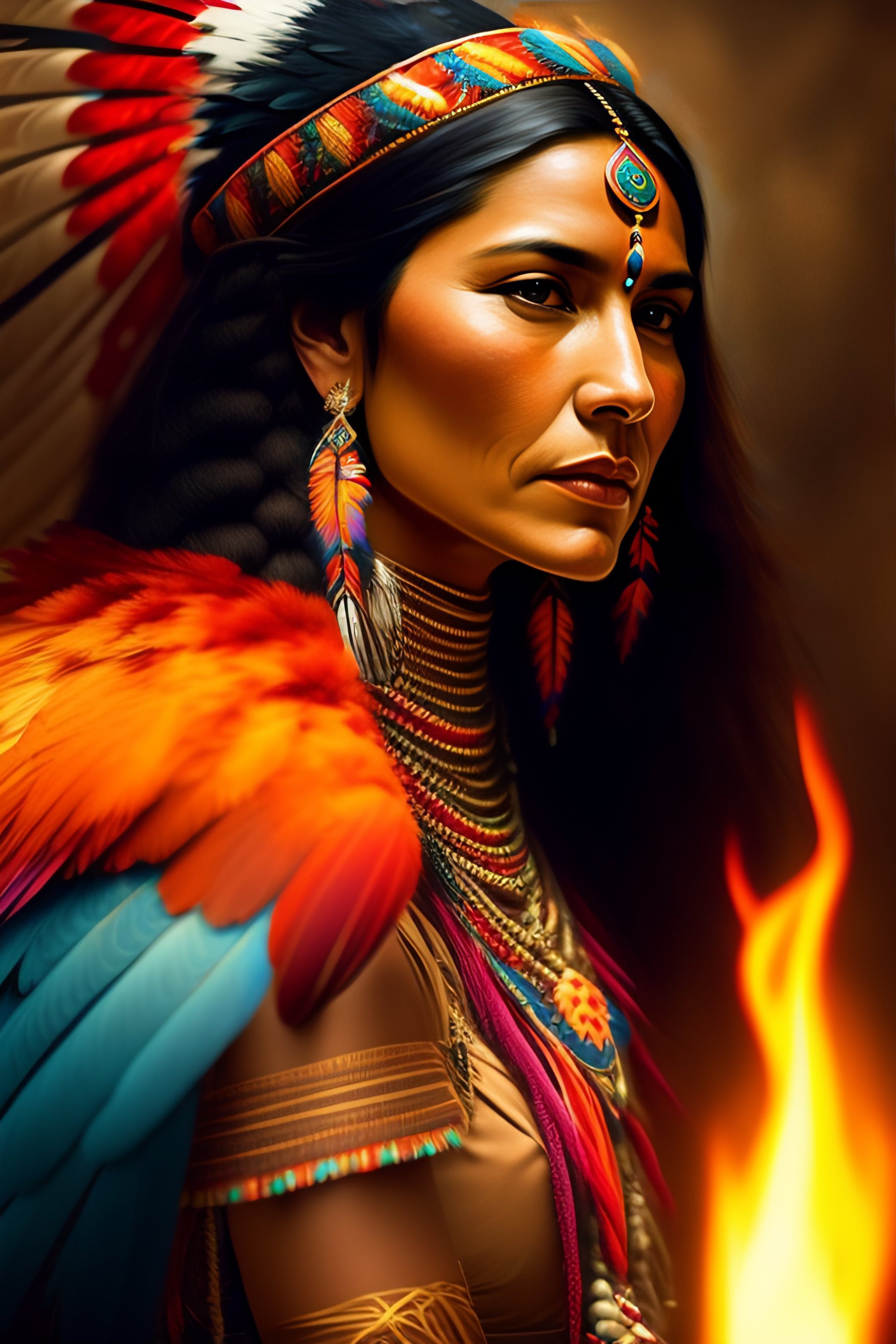 Lexica - Native american women in traditional costum with colorful ...