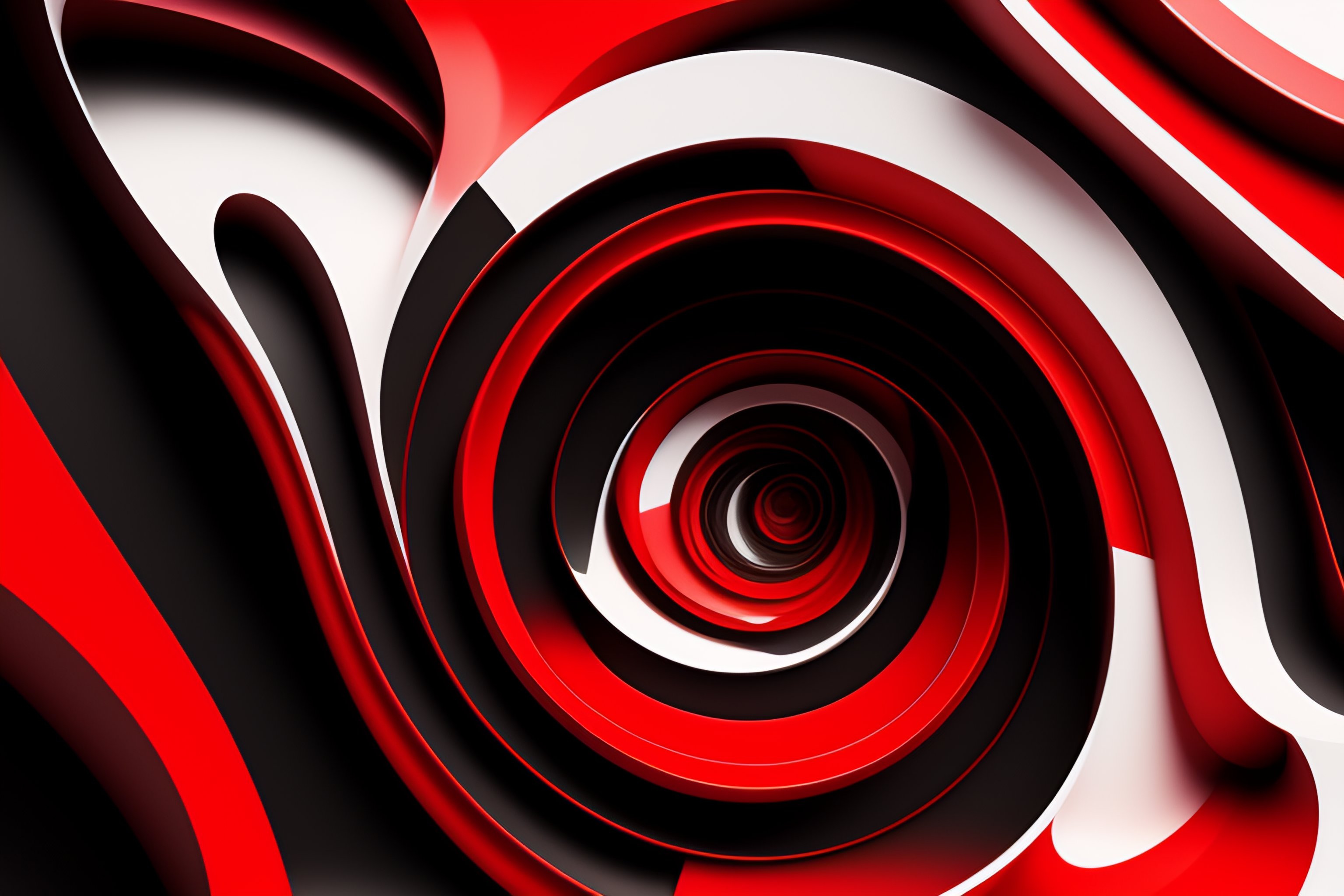 Lexica - Red black white 3D ABSTRACT design,Fine details and high quality