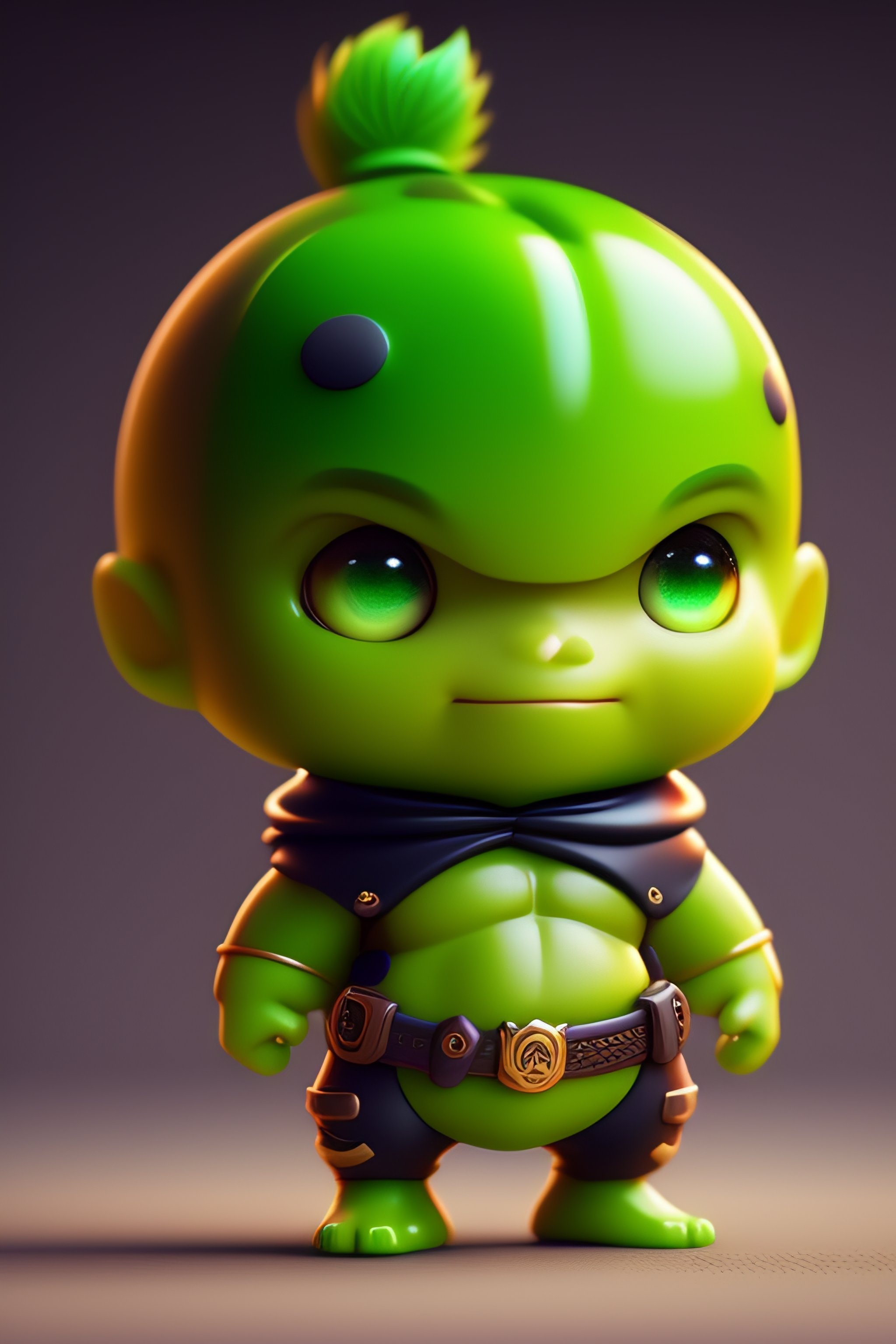 Lexica - Cute mascot green mutant for design company