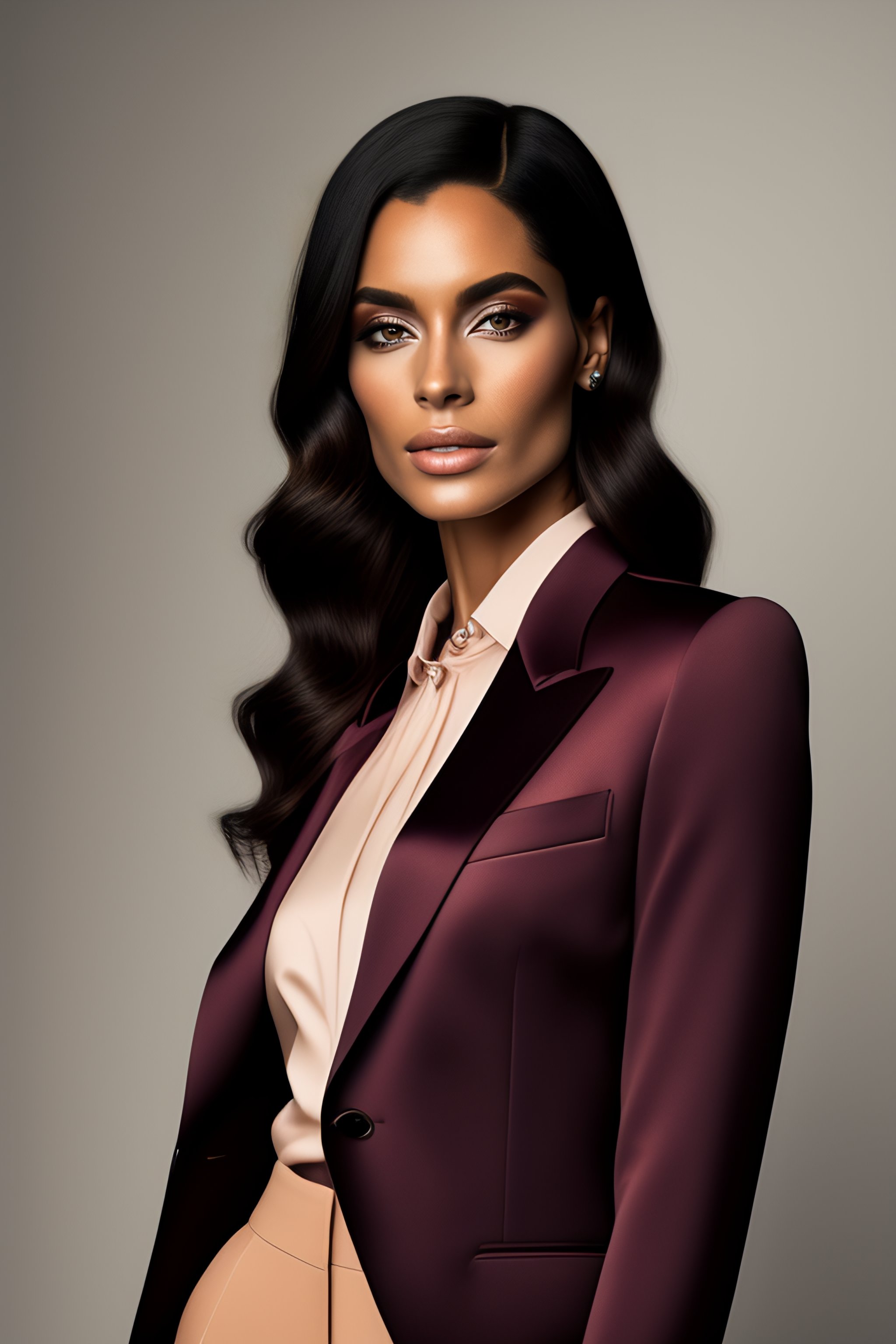 Lexica - Studio Portrait of natural spanish model over 26 wearing Pants ...