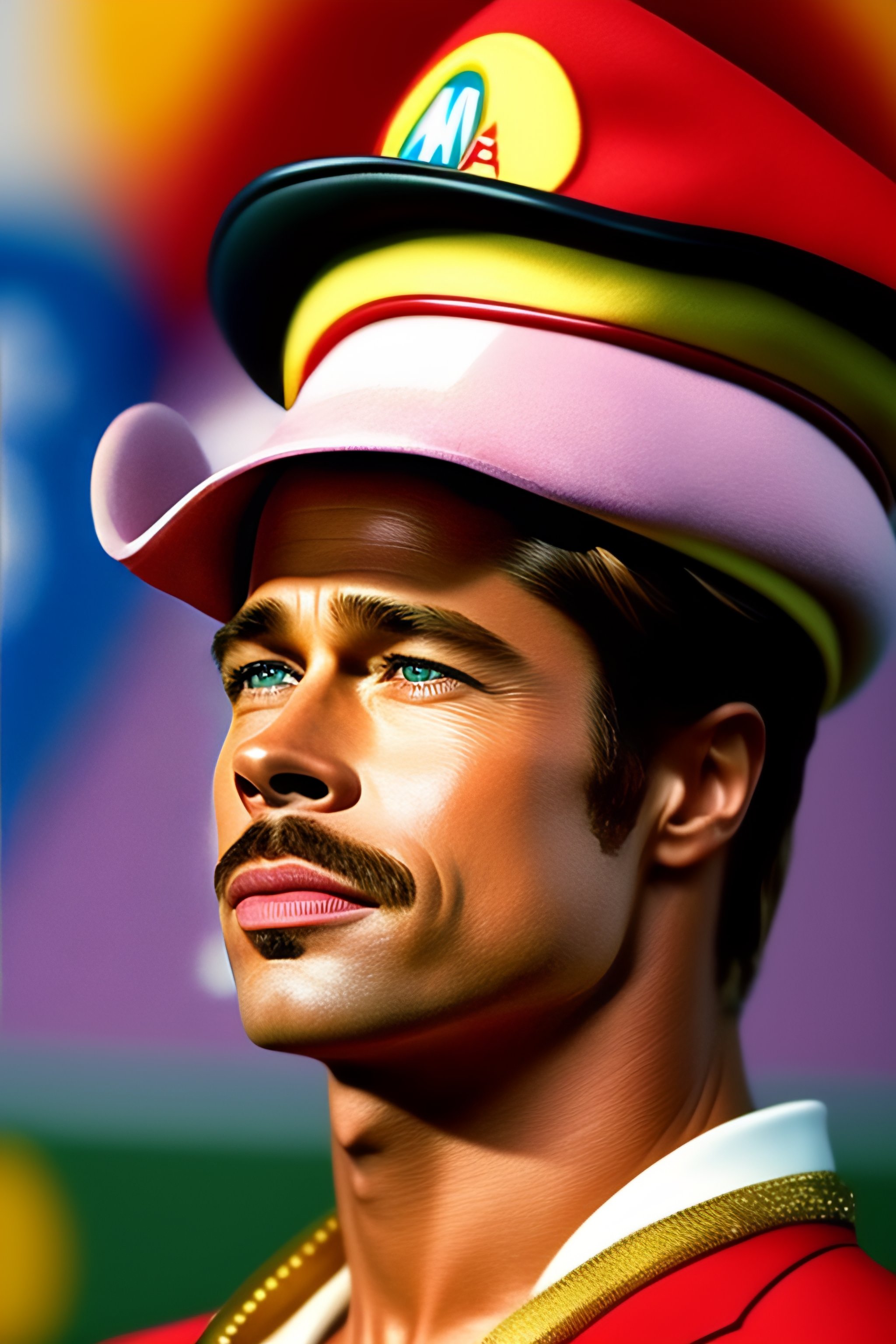 Lexica - Retrato do Brad Pitt como super mario, live action adaptation ...