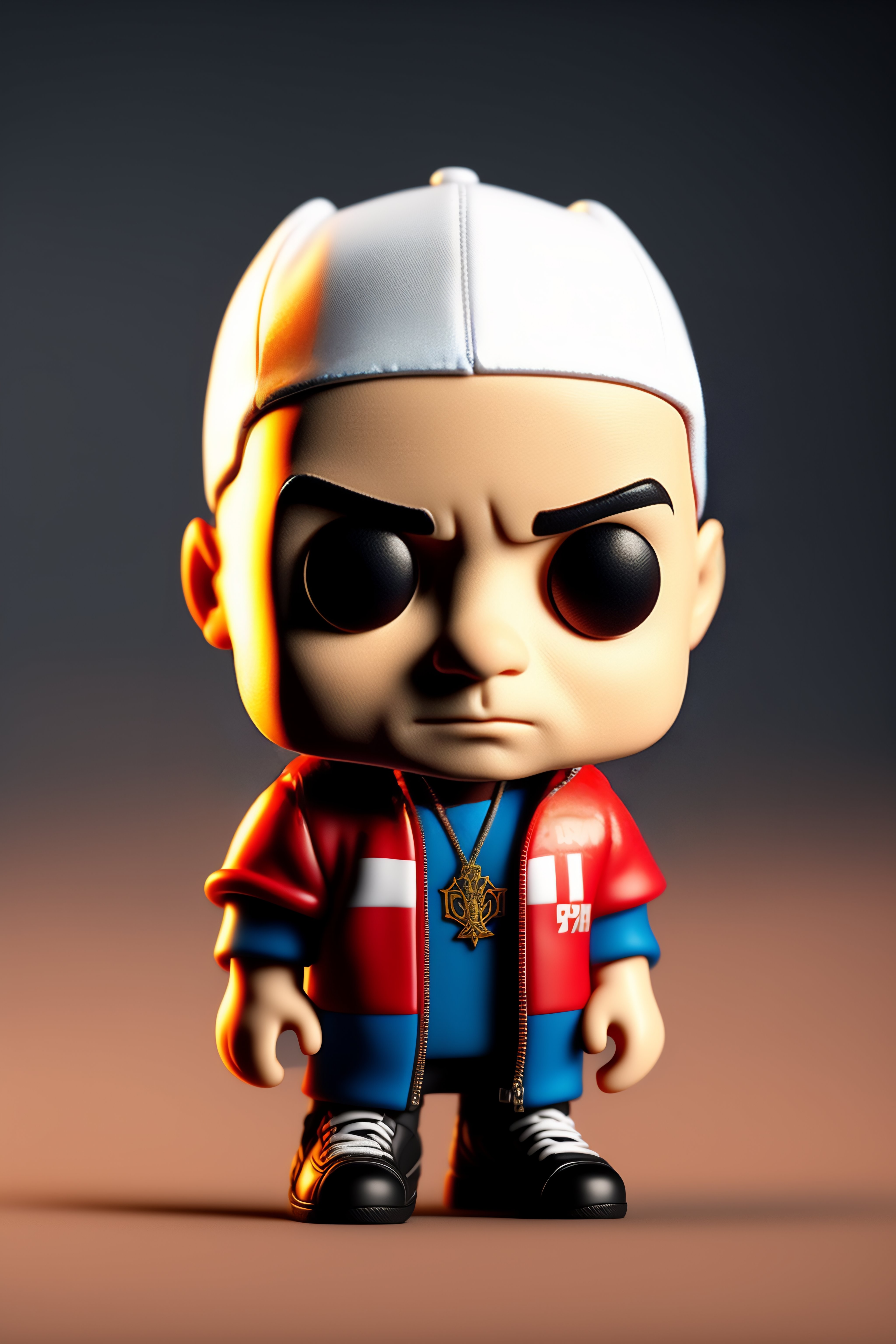 Lexica - 3d render of funko pop eminem