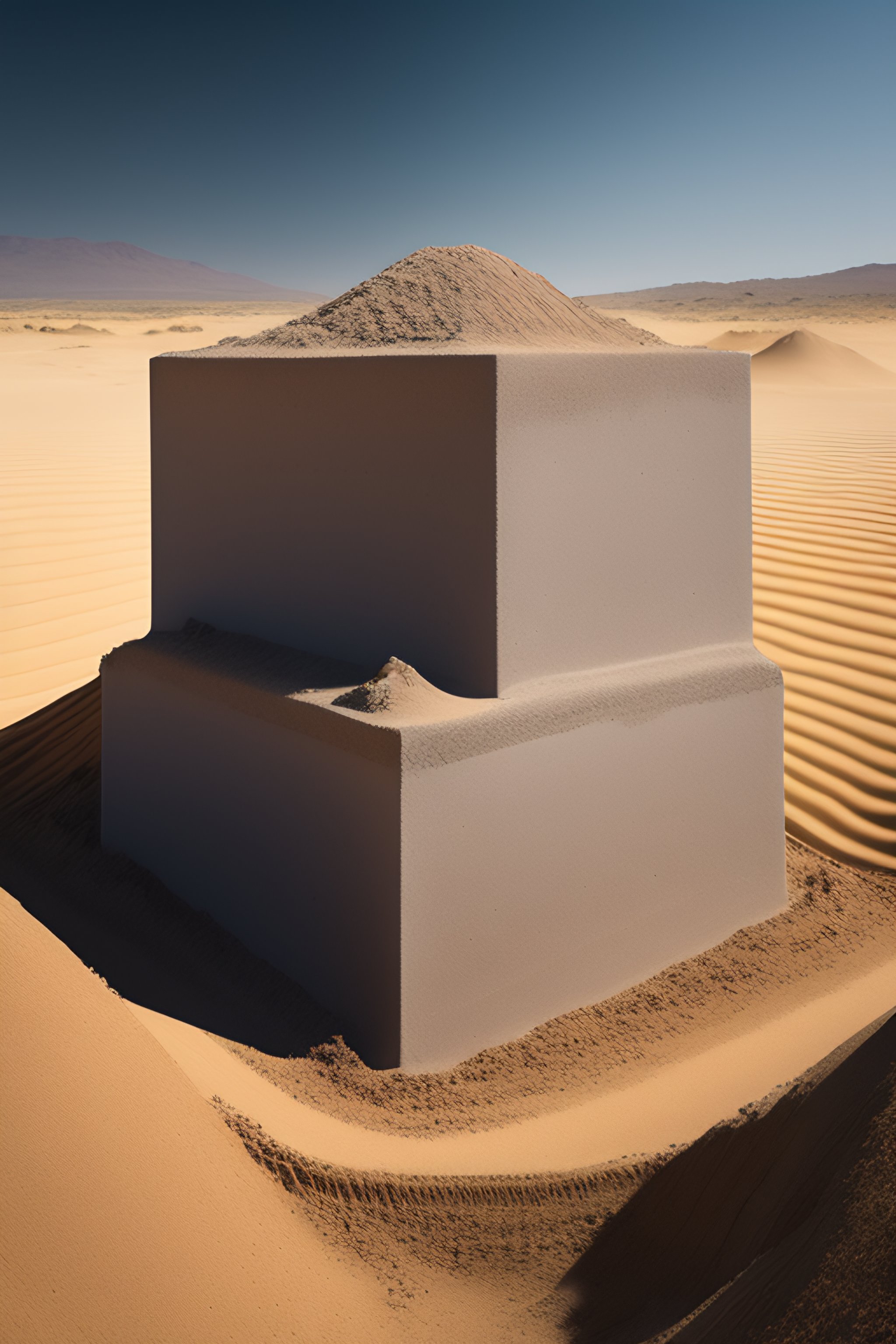 Lexica - Cement block on a pile of grey sand