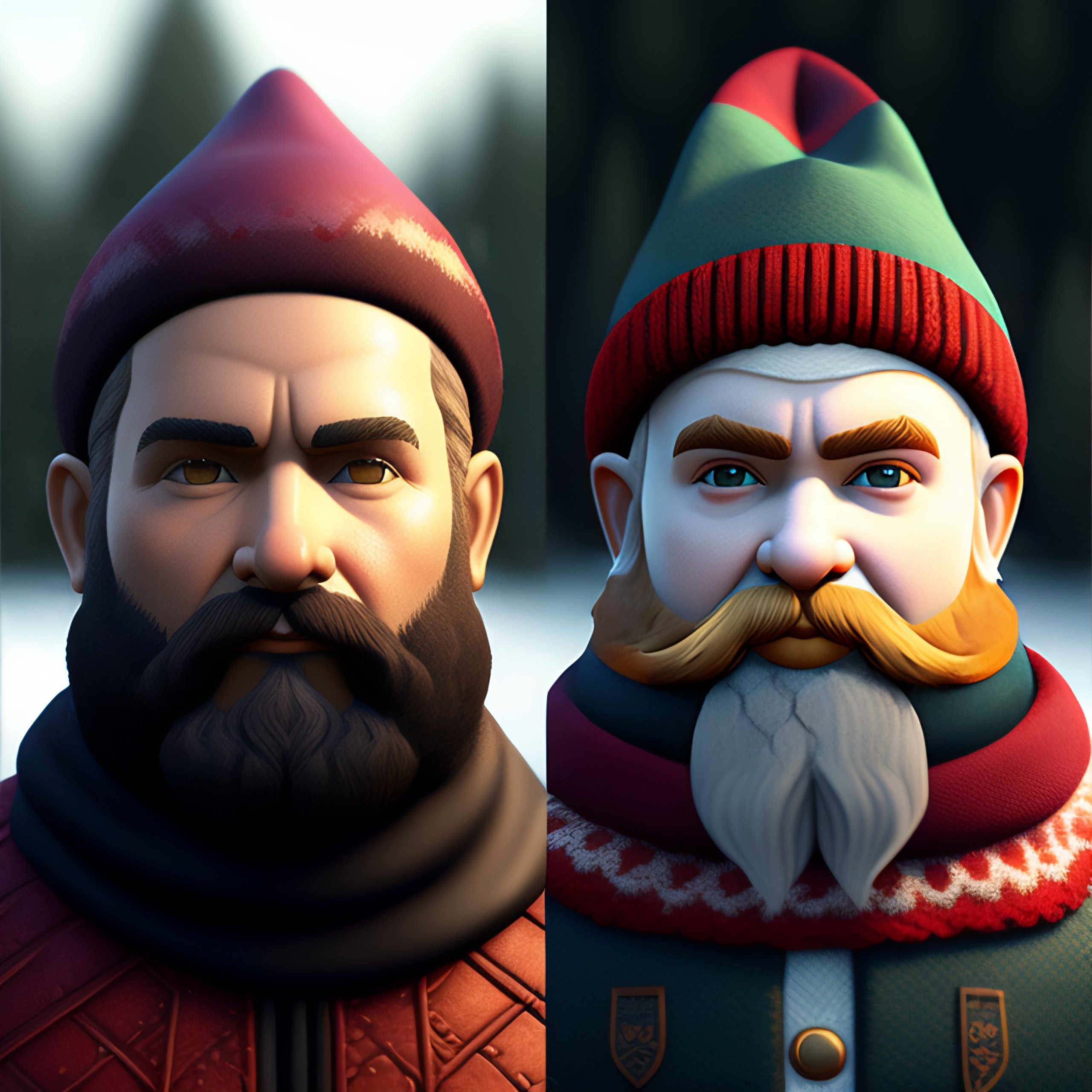 Lexica - Seamless repeatable texture with Scandinavian gnomes