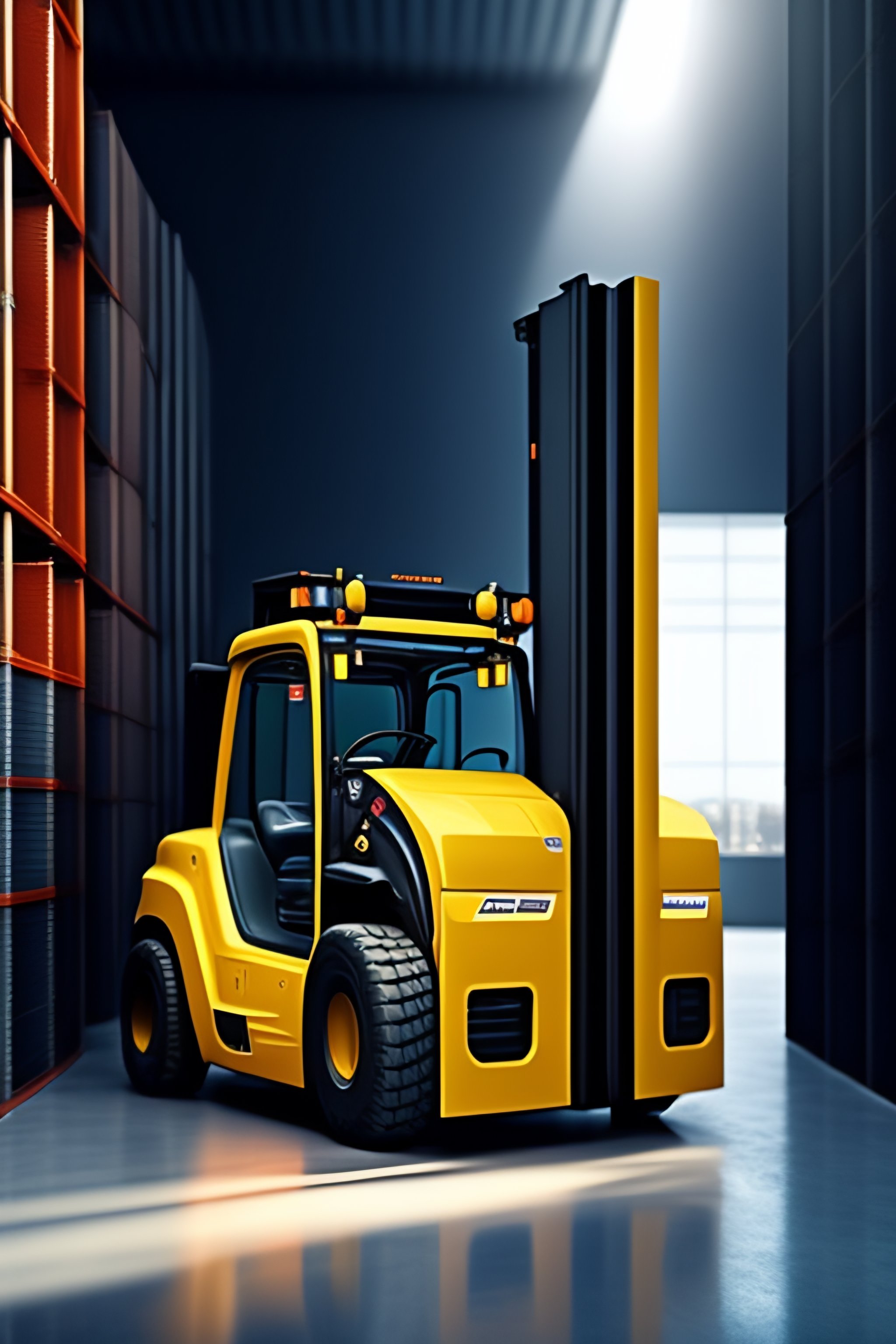 Lexica - Picture of a forklift truck: Futuristic, advanced design ...