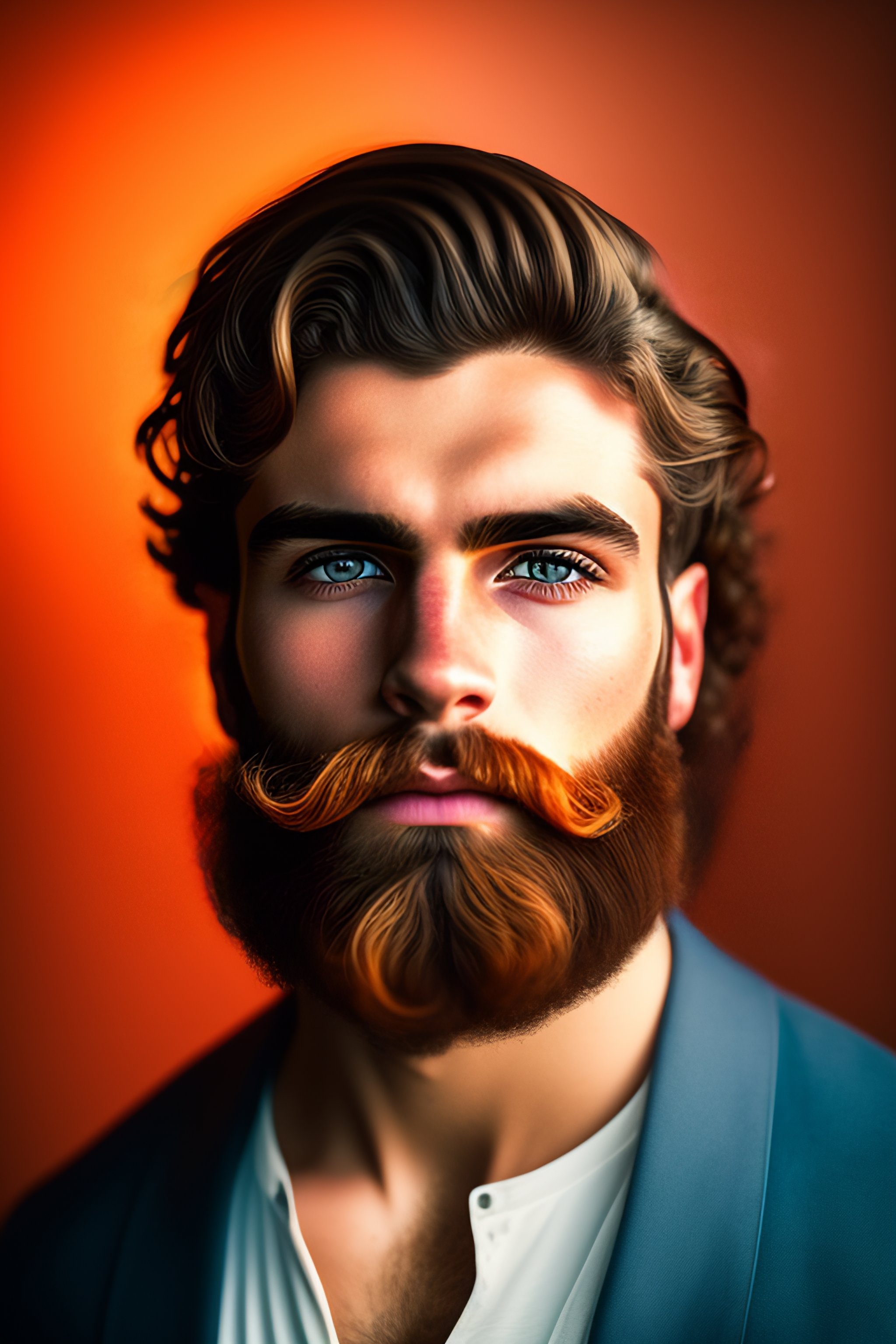 Lexica - Sad, little beard, 21-year-old, young