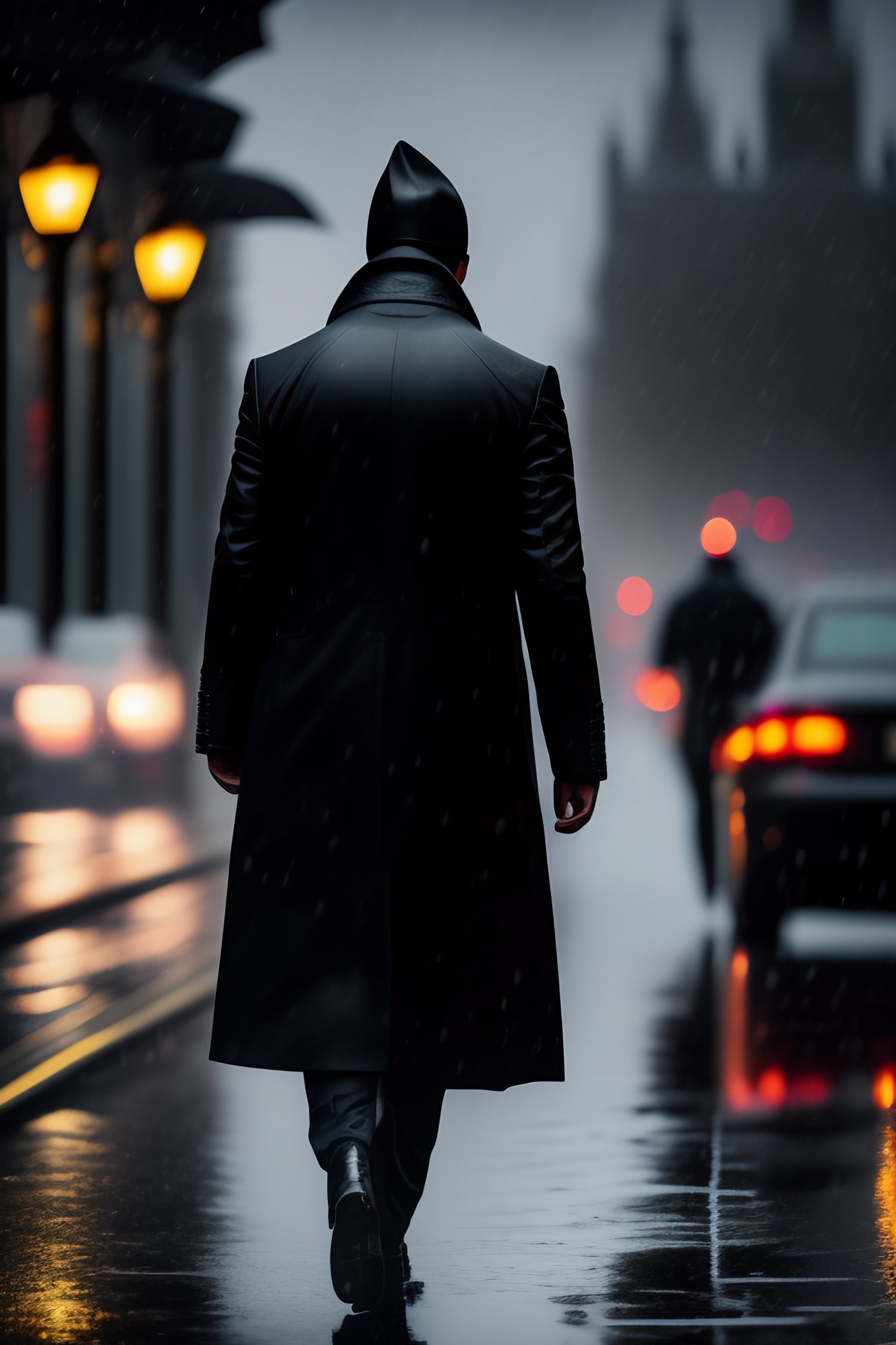 Lexica - Digital painting,mysterious camera footage of london street in ...