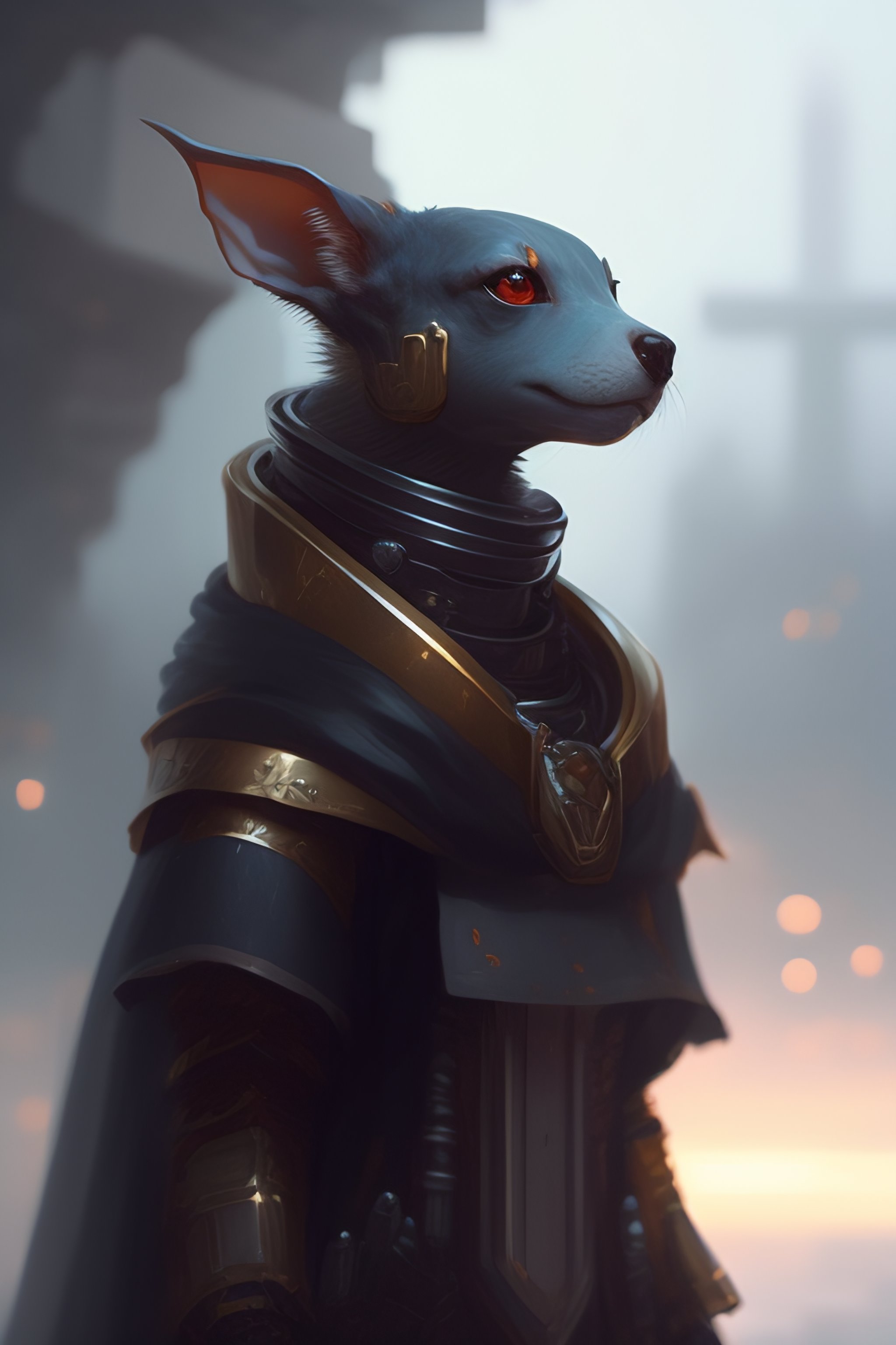 Lexica - A portrait of a robot Kobold by Greg Rutkowski, digital art ...