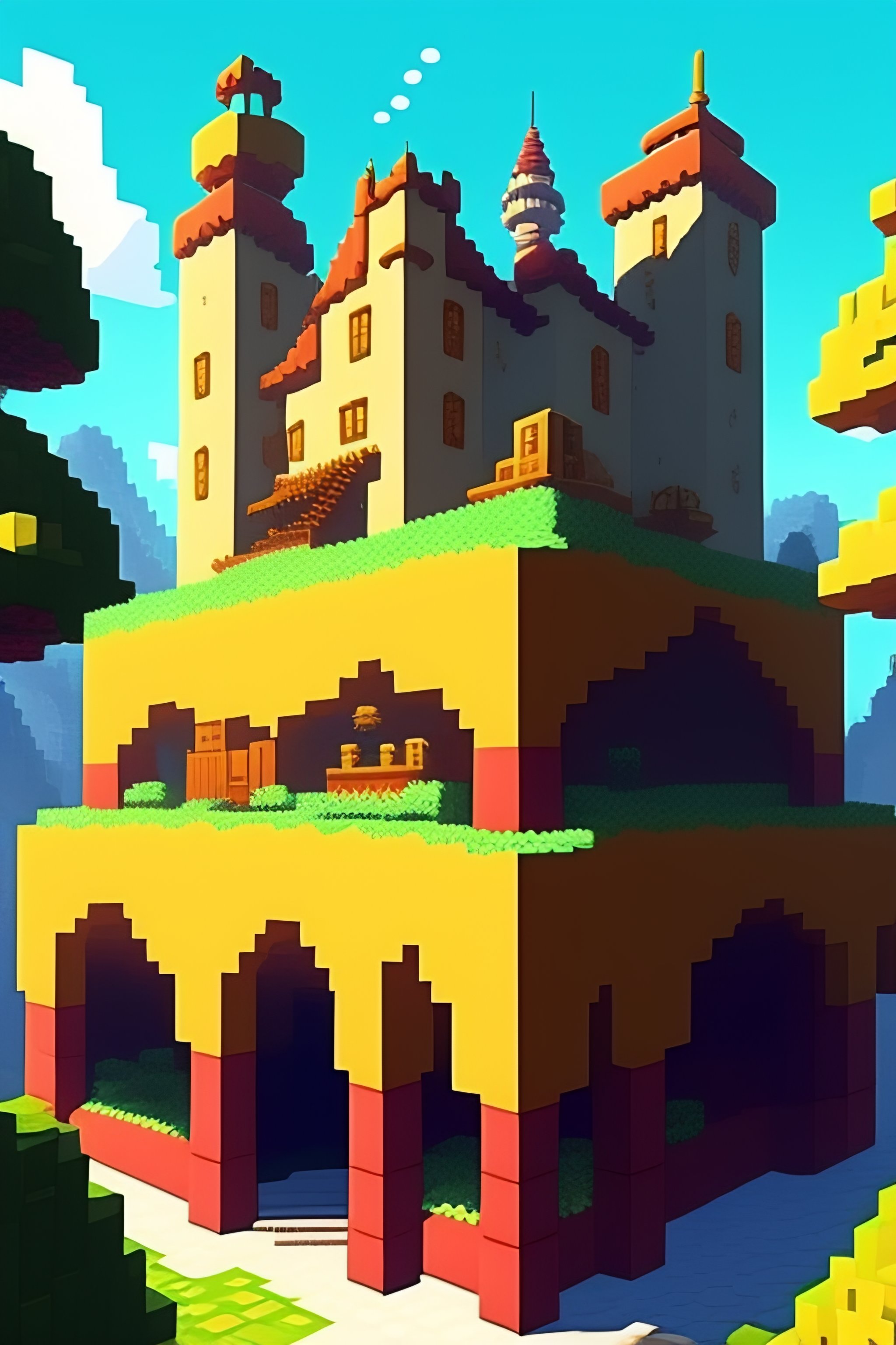 Lexica - Studio ghibli's, castle in the sky, minecraft, rebecca sugar, samb
