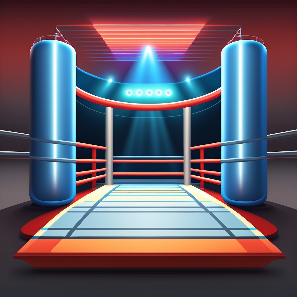 Lexica - Boxing ring stage in the style of vector graphics , adobe ...