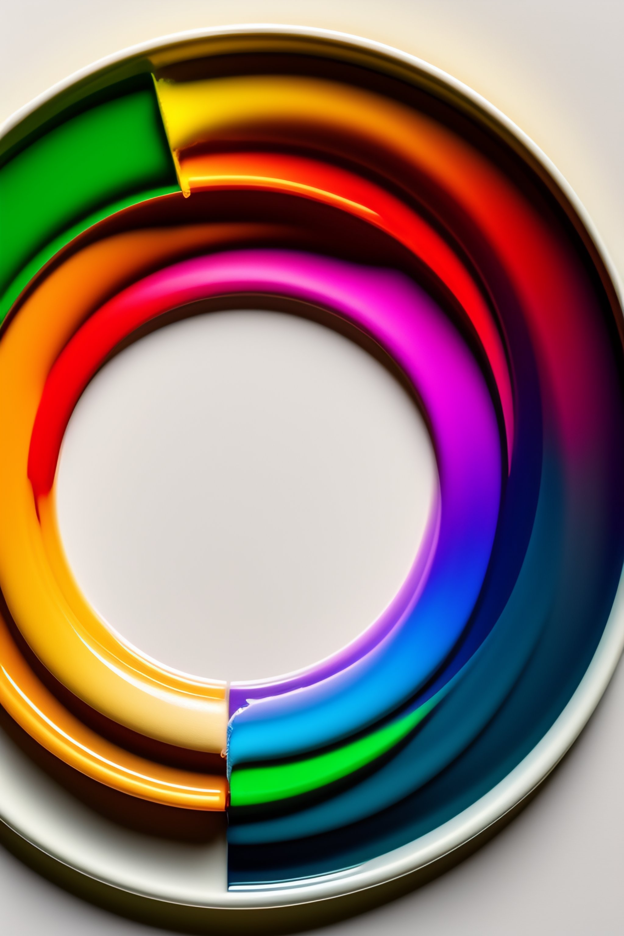 Lexica - On a white background a circle outline filled with lack color ...