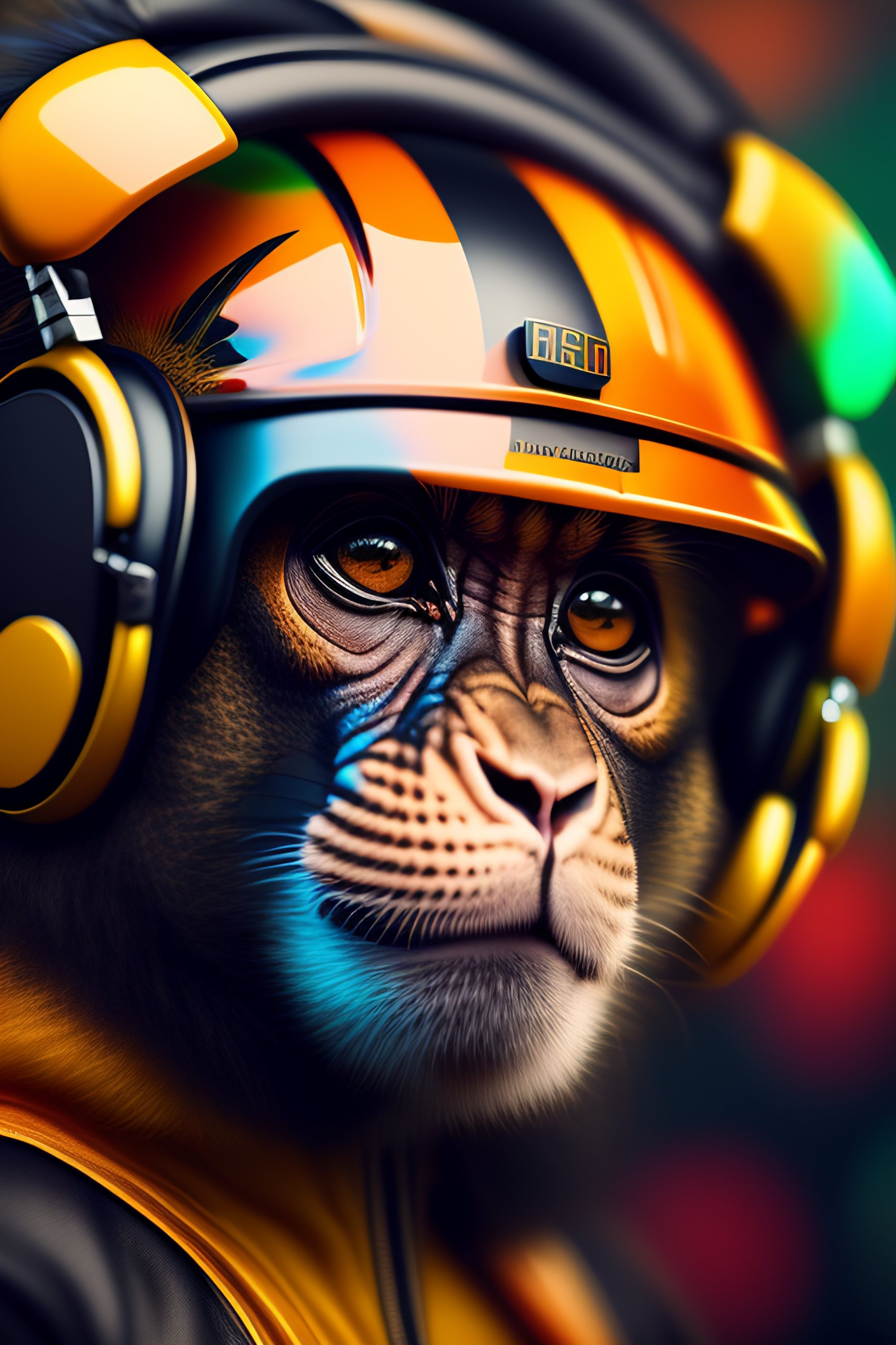 Lexica - Excellent painted monkey, high quality masterpiece painted ...