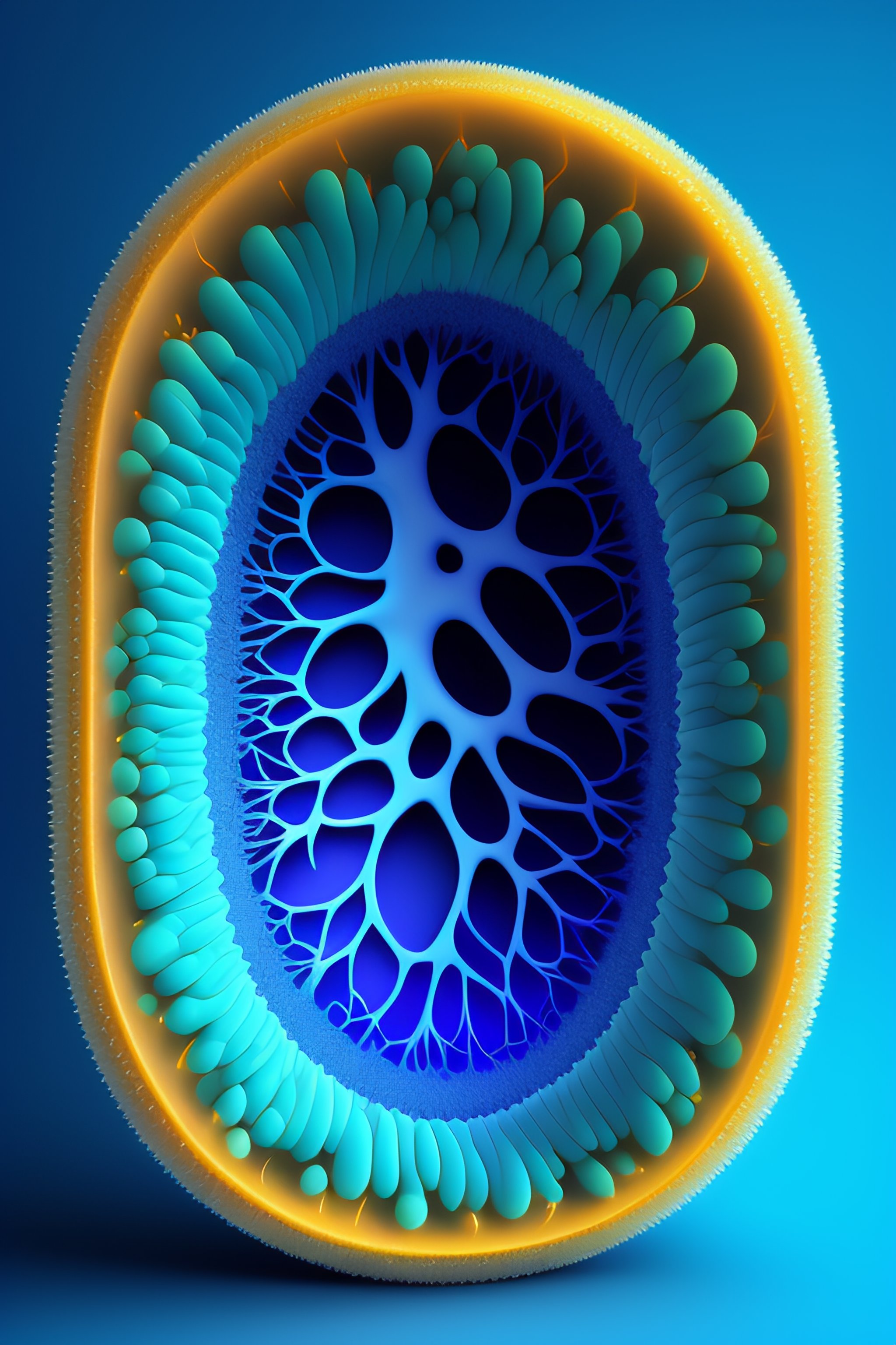 Lexica - Computer rendering inside of a natural neuron organelle in ...