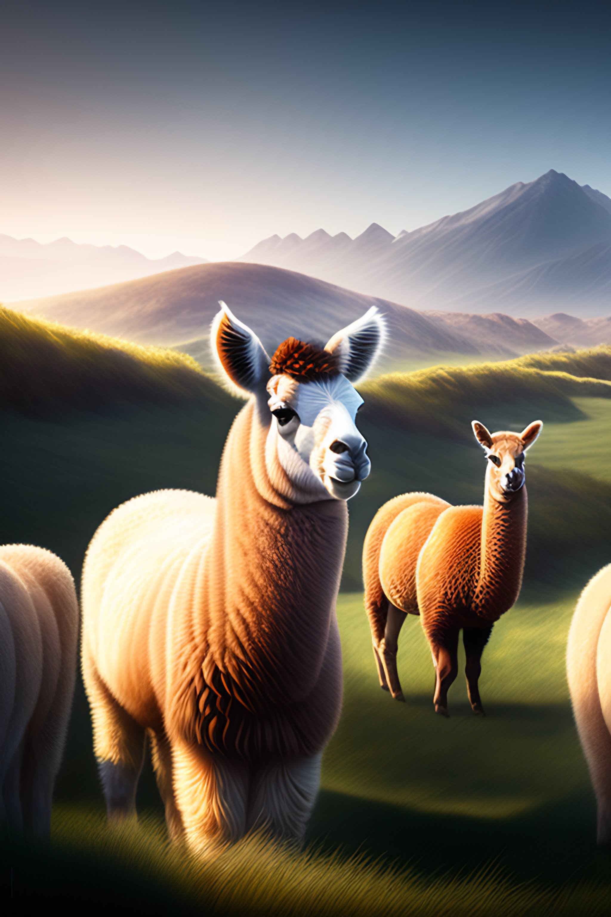 Lexica - Happy Alpacas filling the screen, by disney concept artists ...
