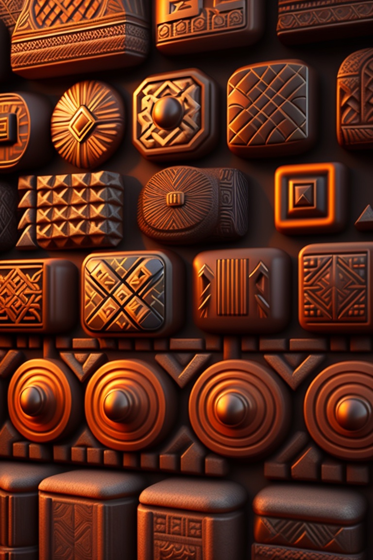 Lexica - Intricate aztec stone wall, HD, 8K, even lighting, monochrome ...