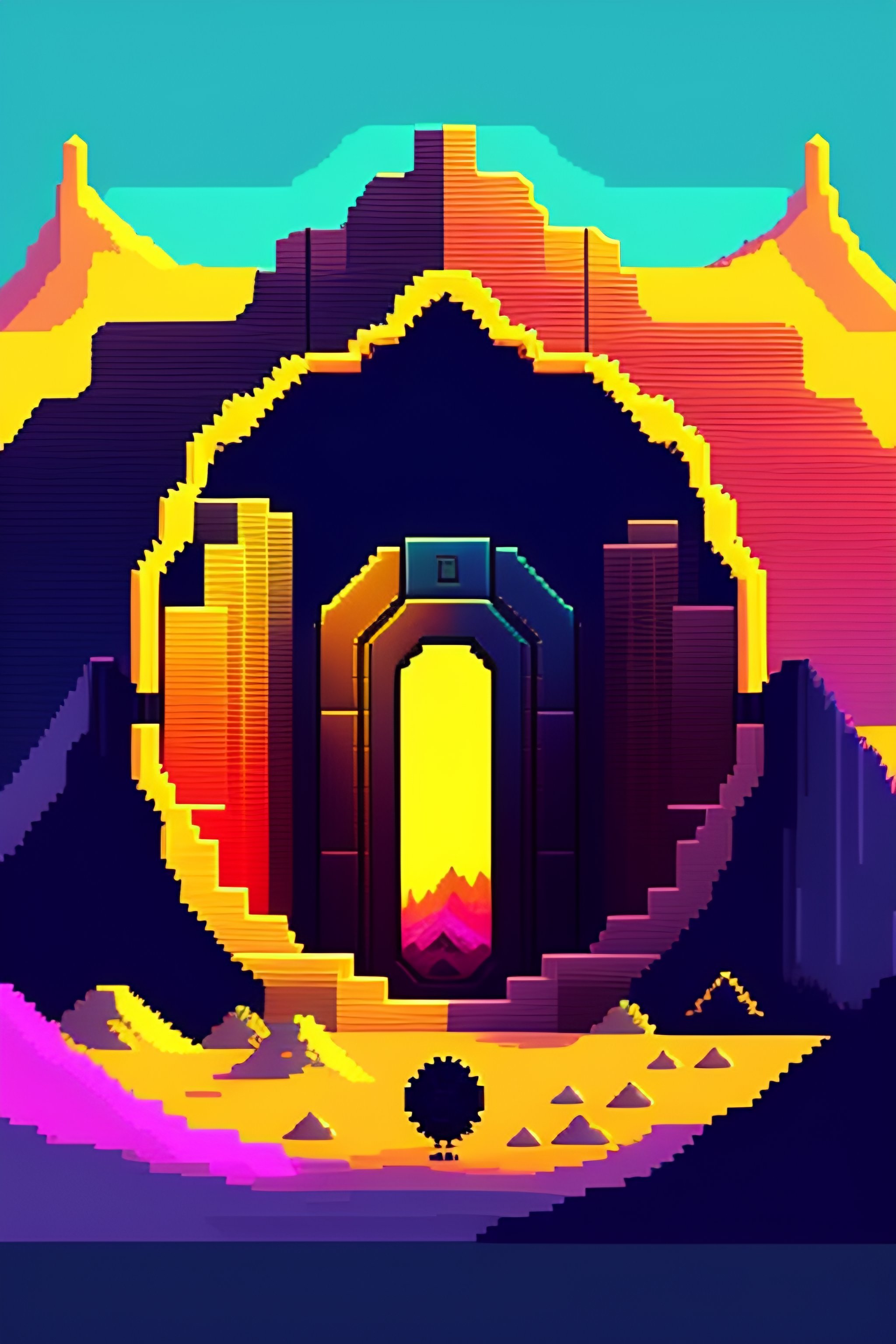 Lexica - Pixel art, retro pixel style, gameboy graphic, futuristic ...