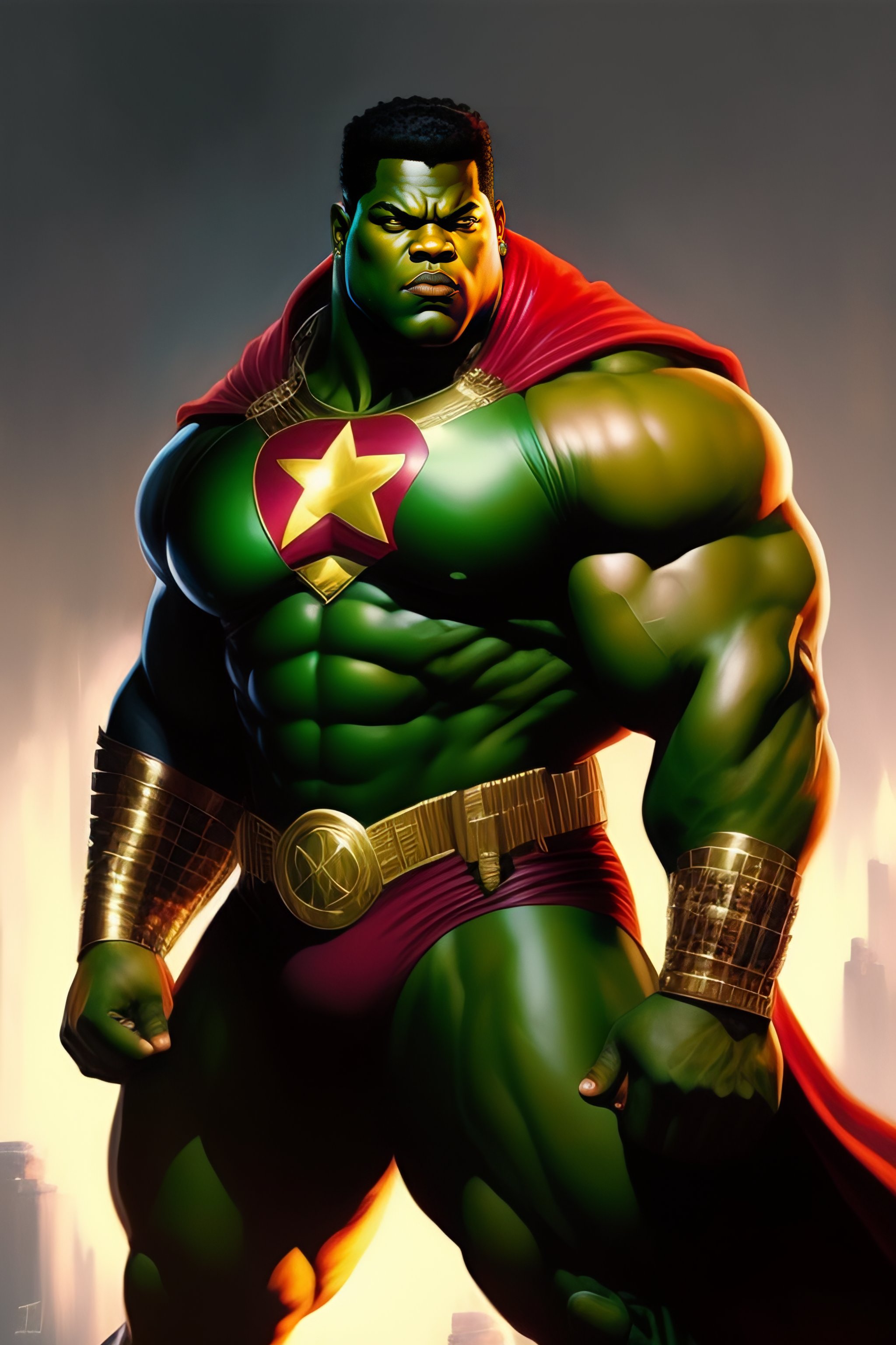 Lexica - Portrait of rapper christopher wallace dressed as superhero ...