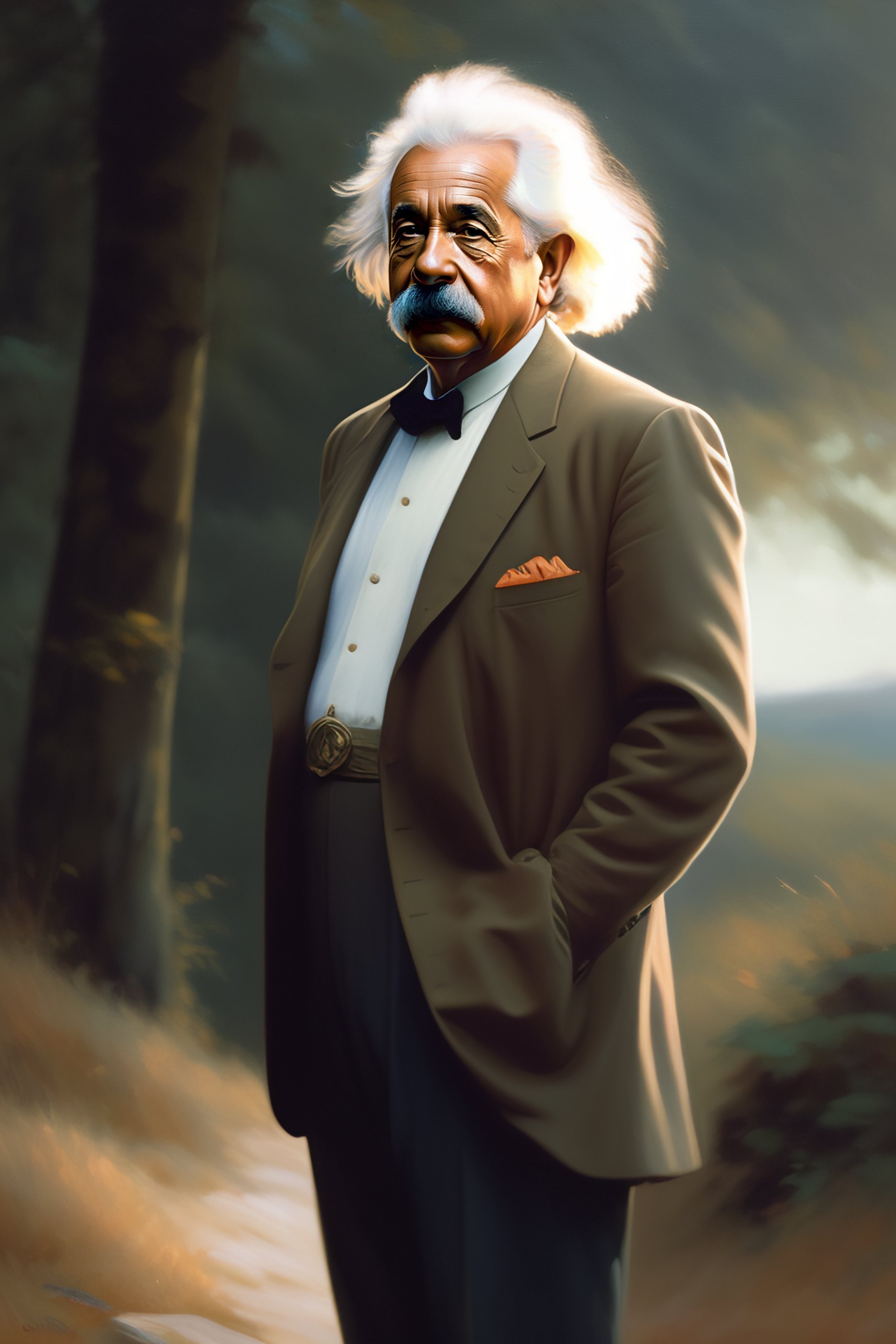 Lexica - Full shot body photo of Albert Einstein, professional majestic ...