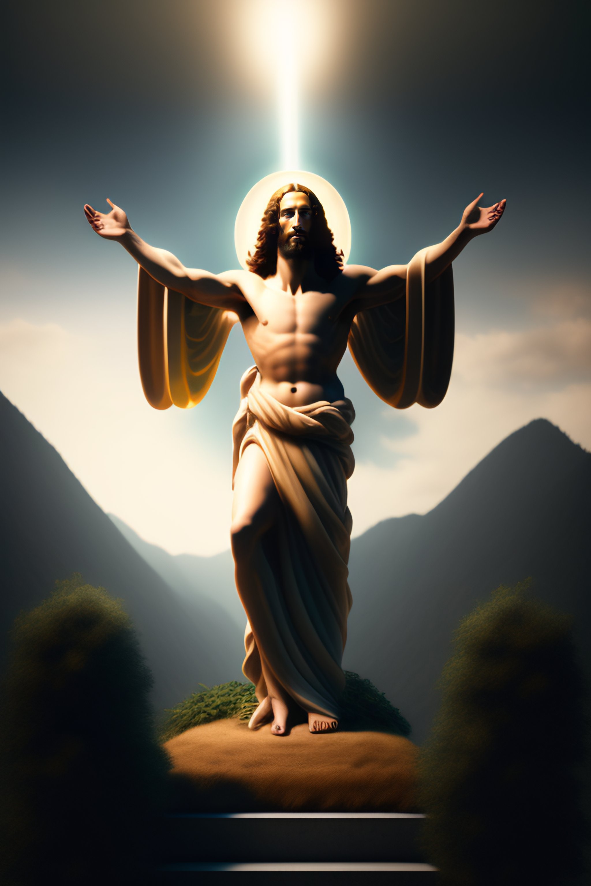 Lexica - Realistic photo of the second coming of Jesus Christ.