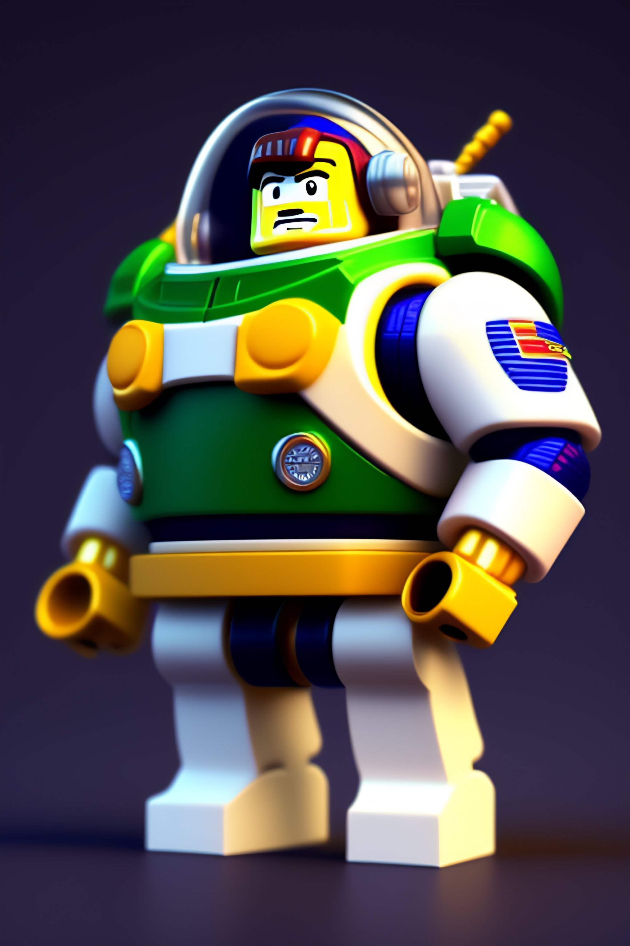 Lexica - Portrait of Lego version of buzz lightyear 3d render