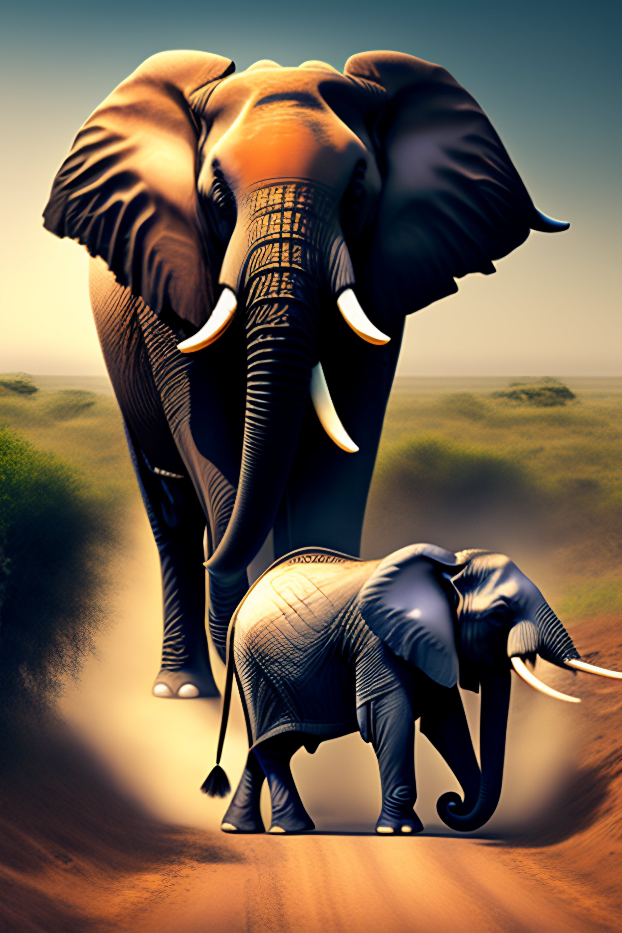 Lexica - Elephant driving in car 4 k realistic, photorealistic, detailed