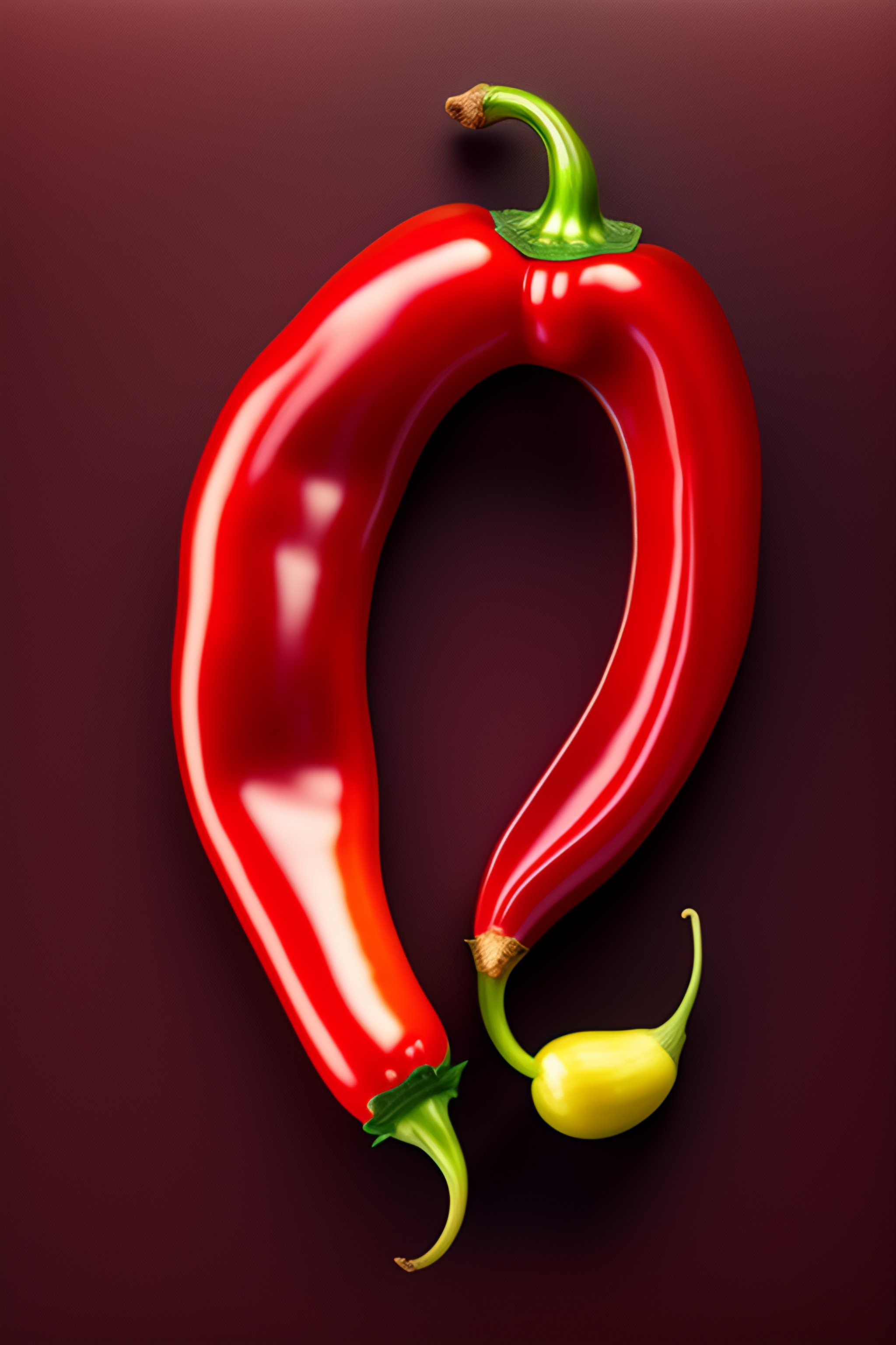 Lexica - A question mark in the shape of red pepper on transparent ...