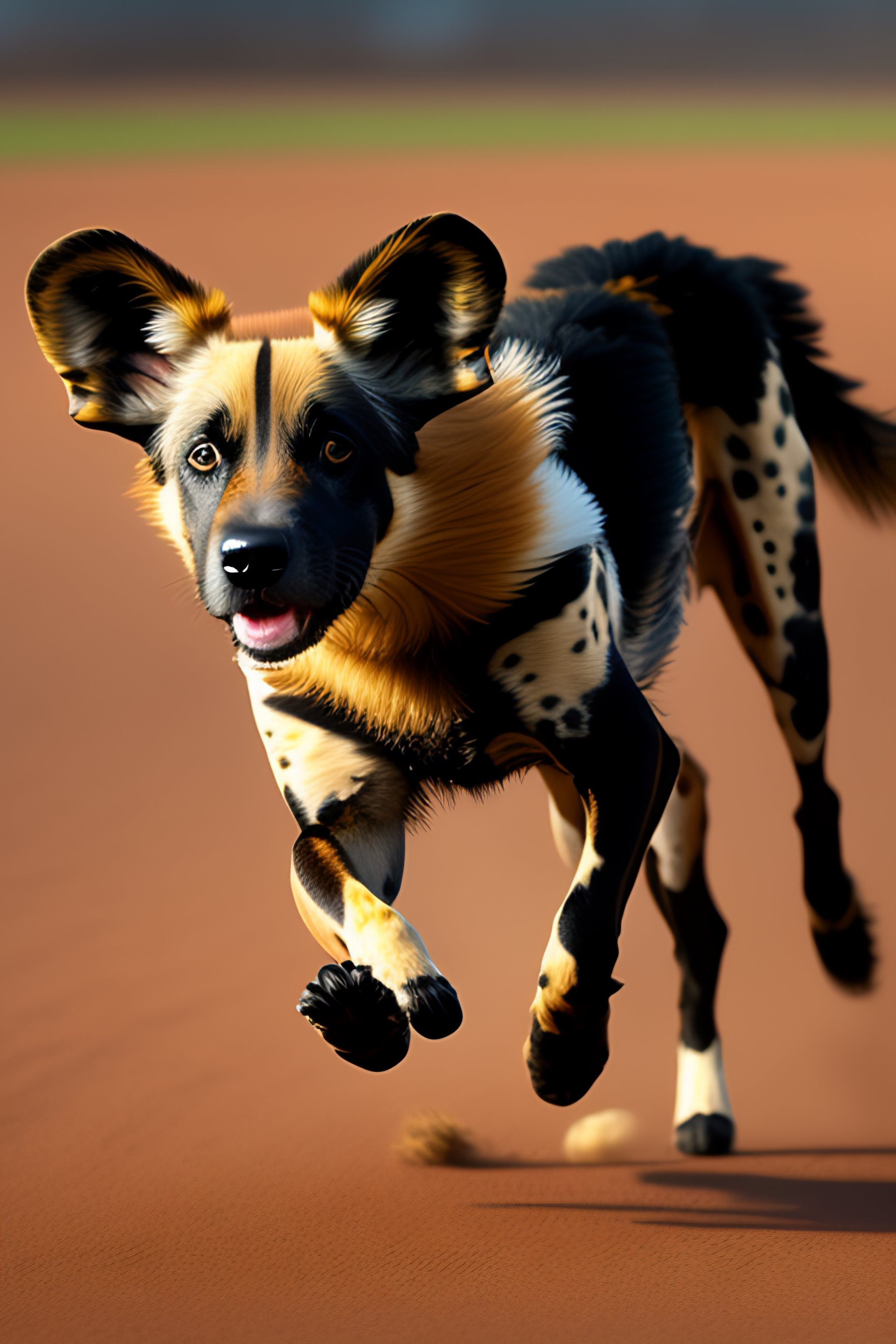 Lexica - A flying wild dog