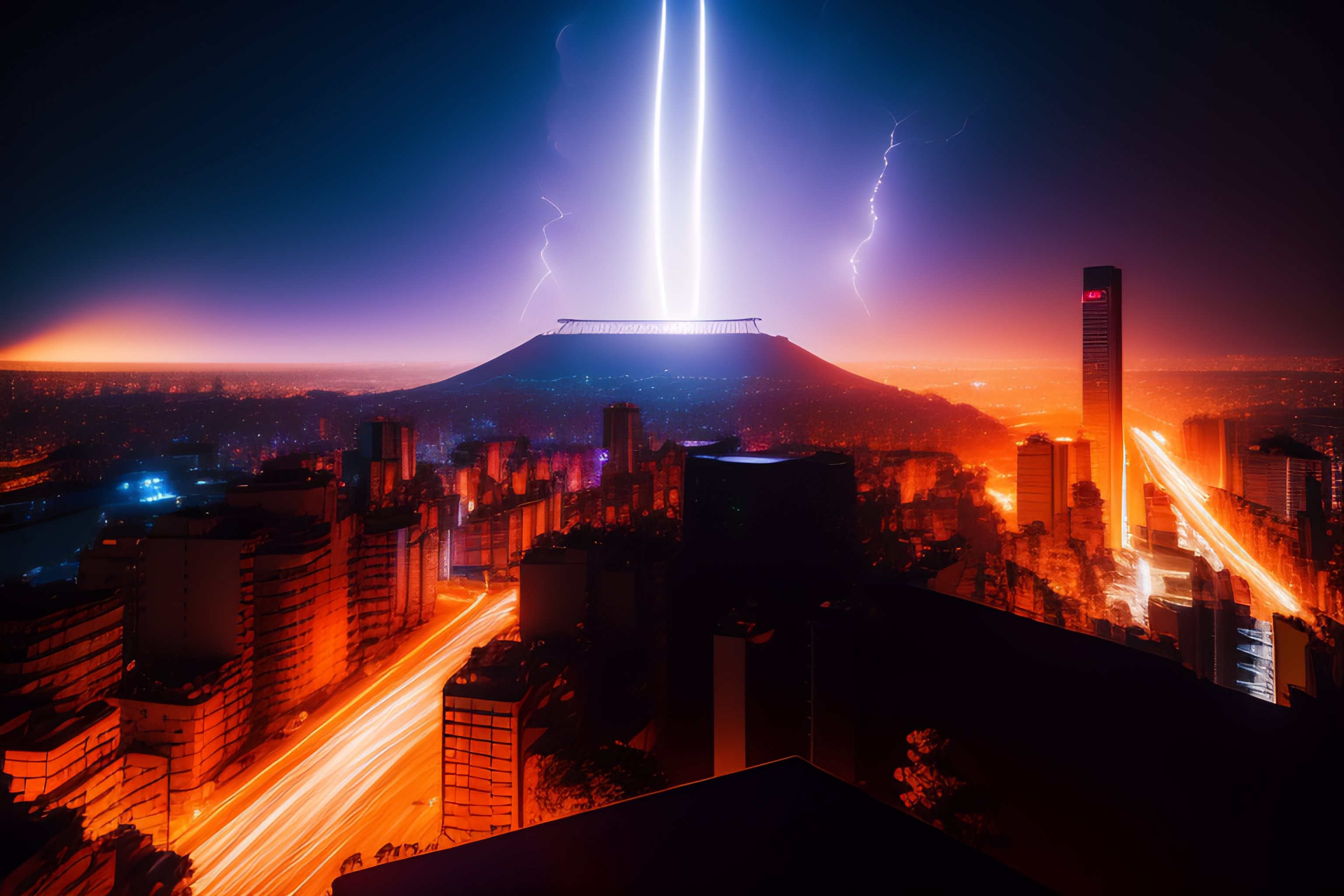 Lexica - Tribe of thunder lizards wrecking tokyo with beams of energy ...